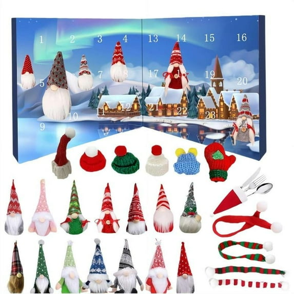 Gnome Advent Calendar 2025, Christmas Countdown Calendar with 24 ...