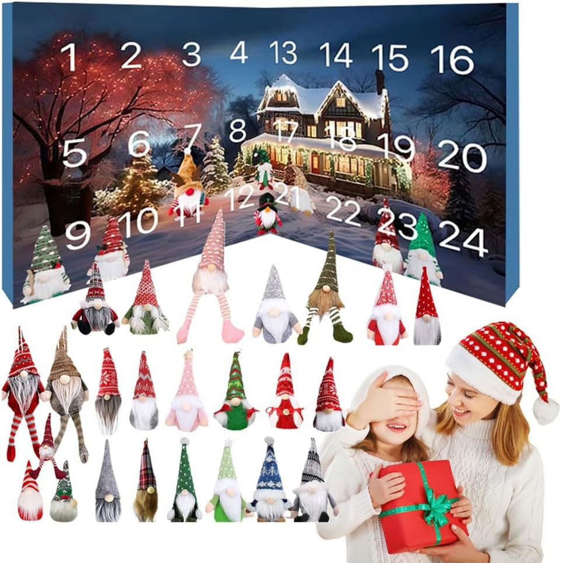 Gnome Advent Calendar Christmas 24 Days Countdown Blind Box with 24 ...