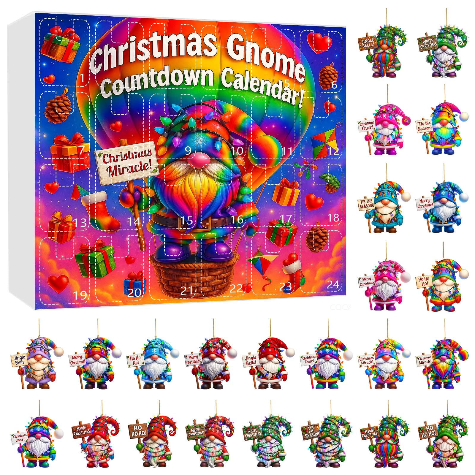 Gnome Advent Calendars 2025-24PCS Collectible Figures Gnome Decorations ...