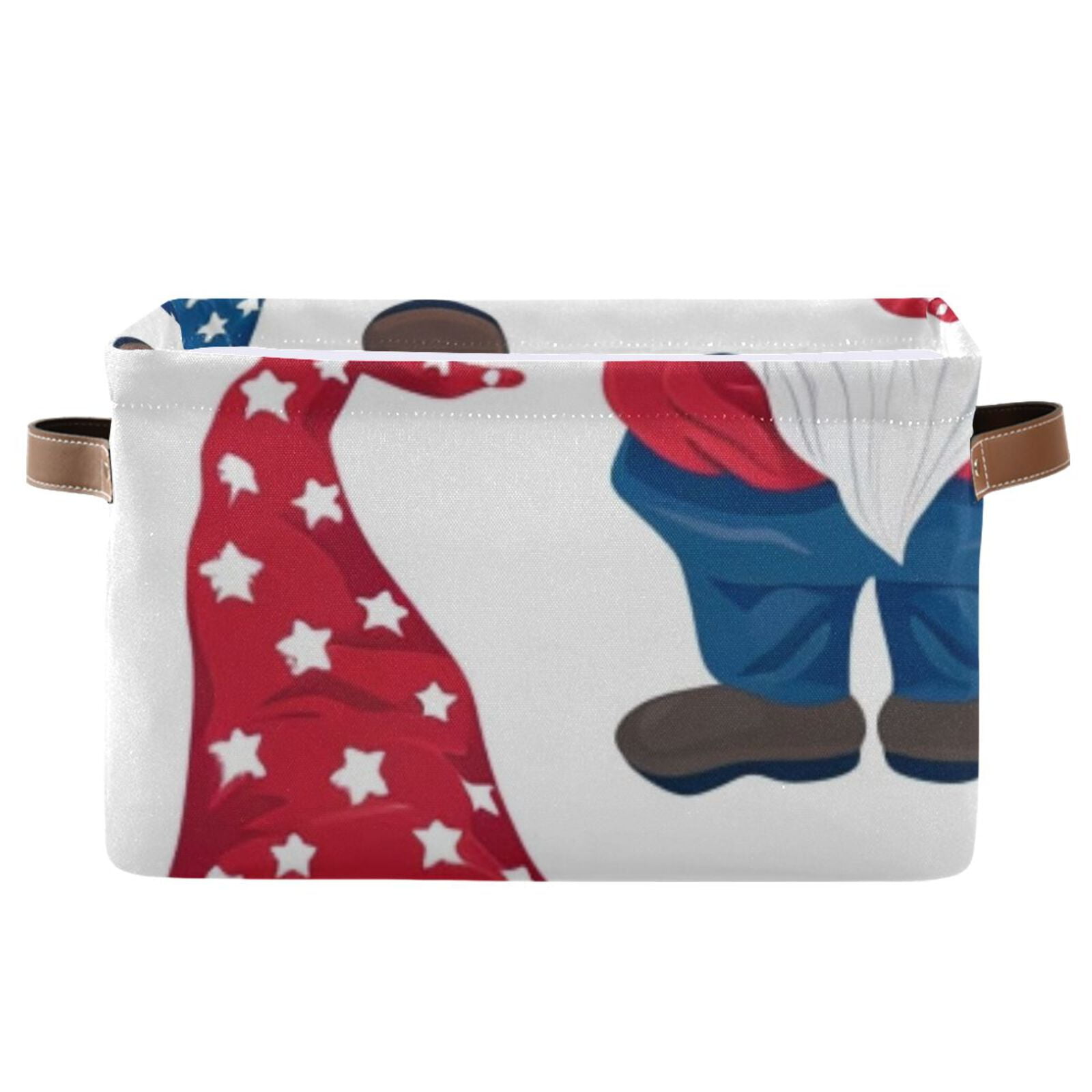 Gnome American Flags Storage Bins Baskets With Handles Storage Box ...