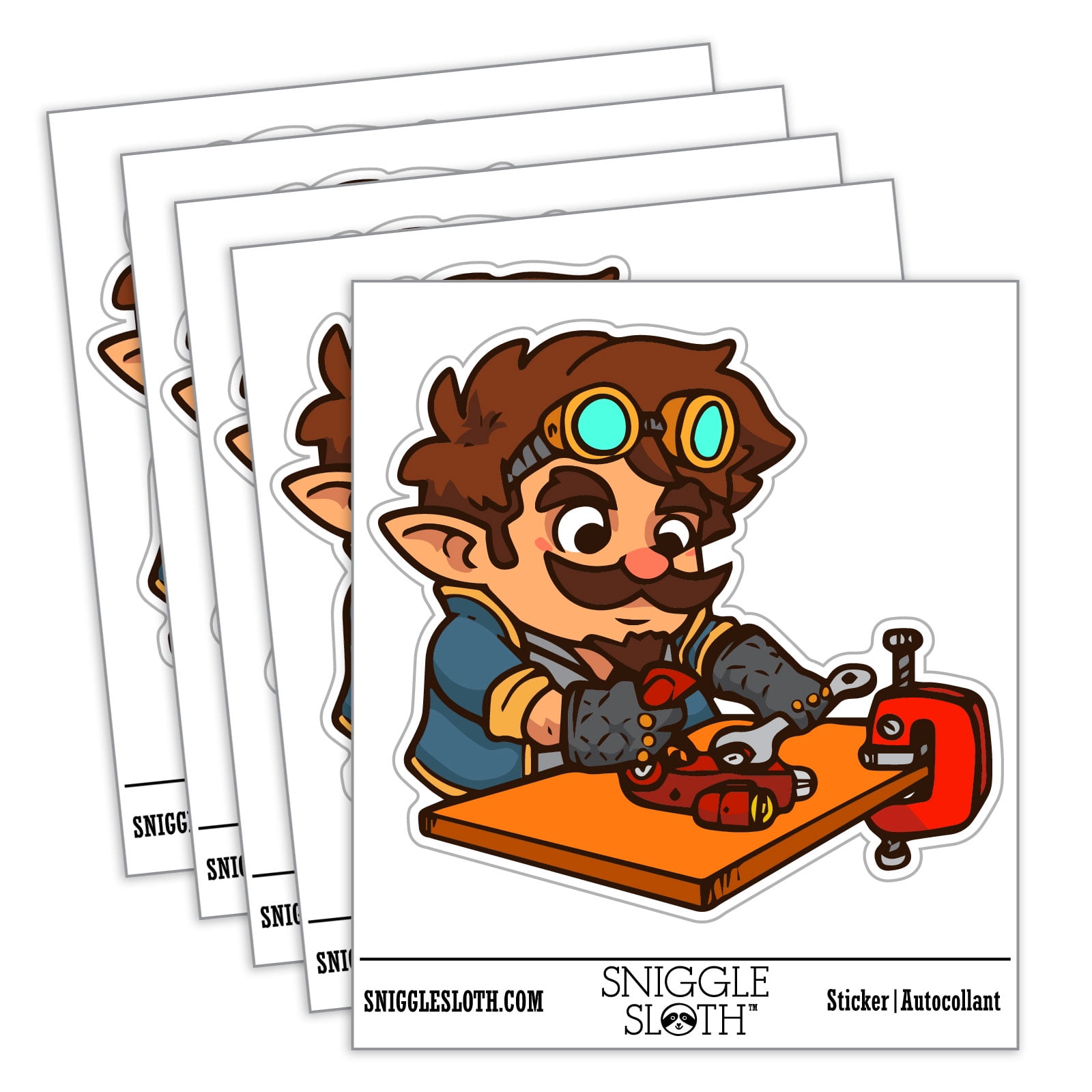 Gnome Artificer Engineer Mechanic Fantasy Character Car Window Bumper ...