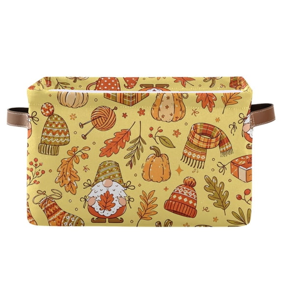 Gnome Cake Maple Leaf Foldable Storage Large Fabric Storage Baskets ...