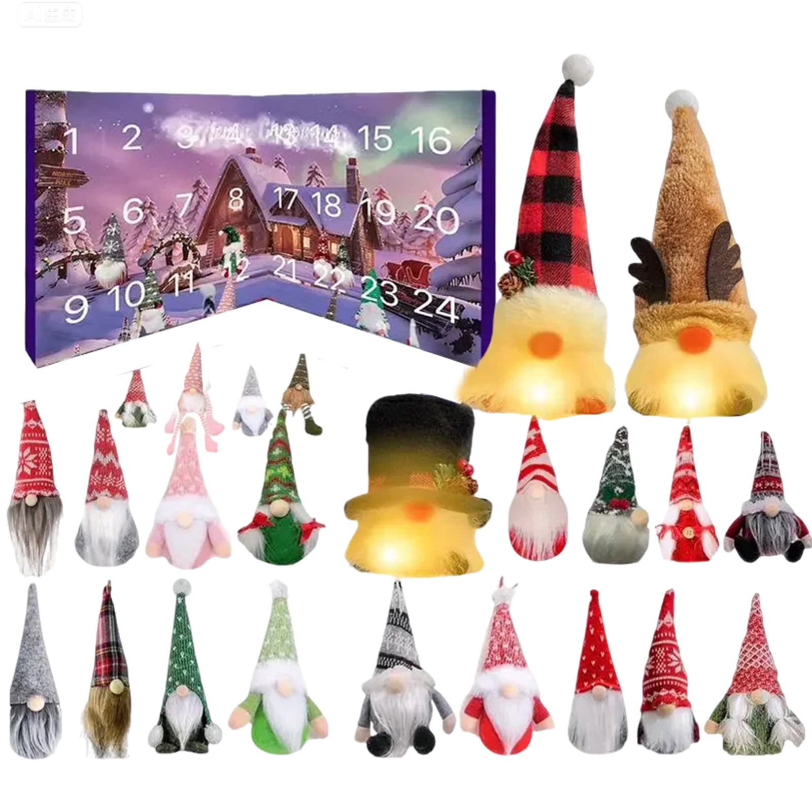 Gnome Christmas Advent Calendar 2025: 24Pcs Christmas Gnomes Countdown ...