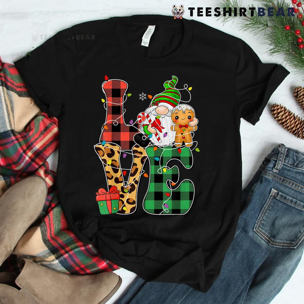 Gnome Christmas Buffalo Lights Xmas Shirt Up to size 4XL - Walmart.com