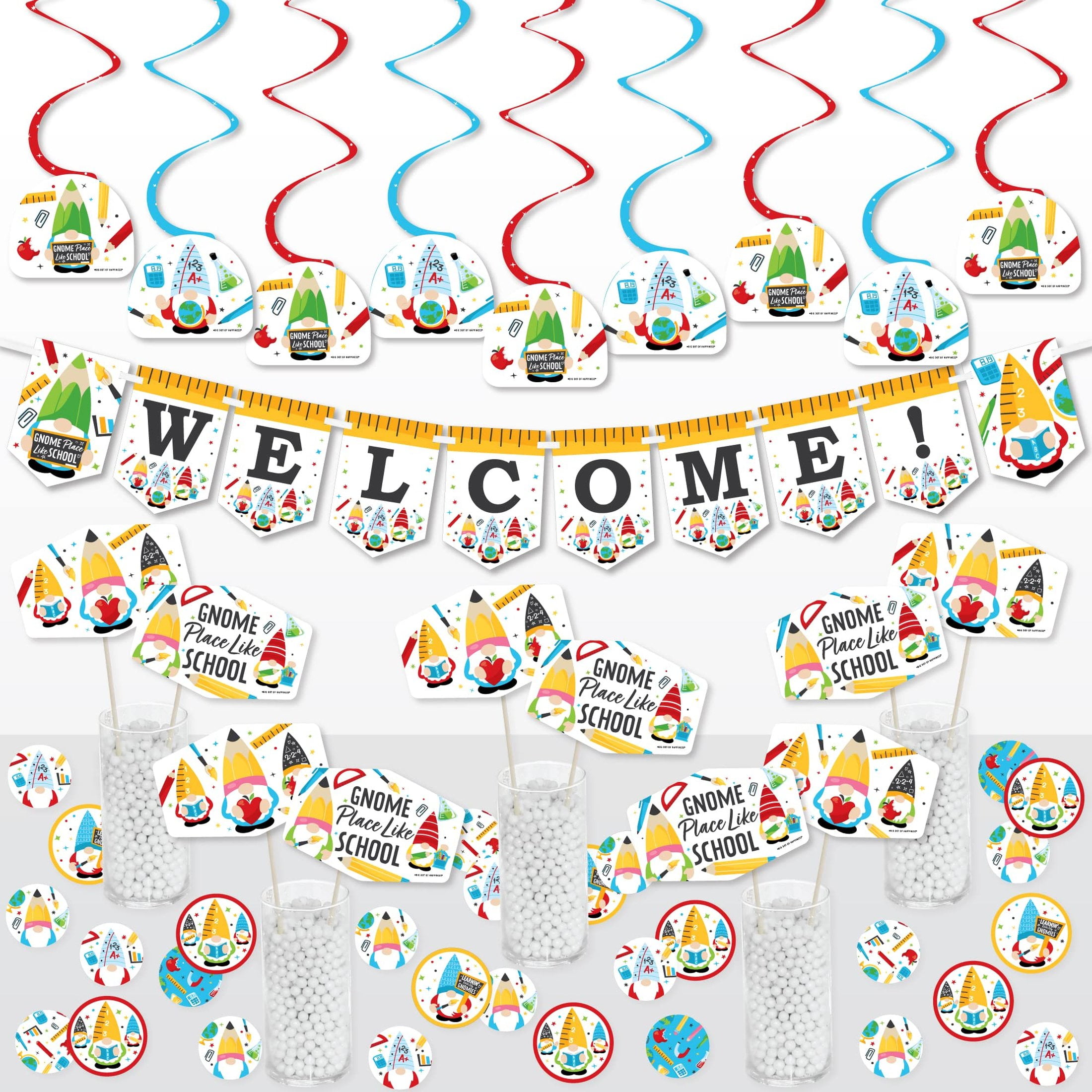 Gnome Classroom Celebration Kit - 51 Piece Teacher Decor Set for ...