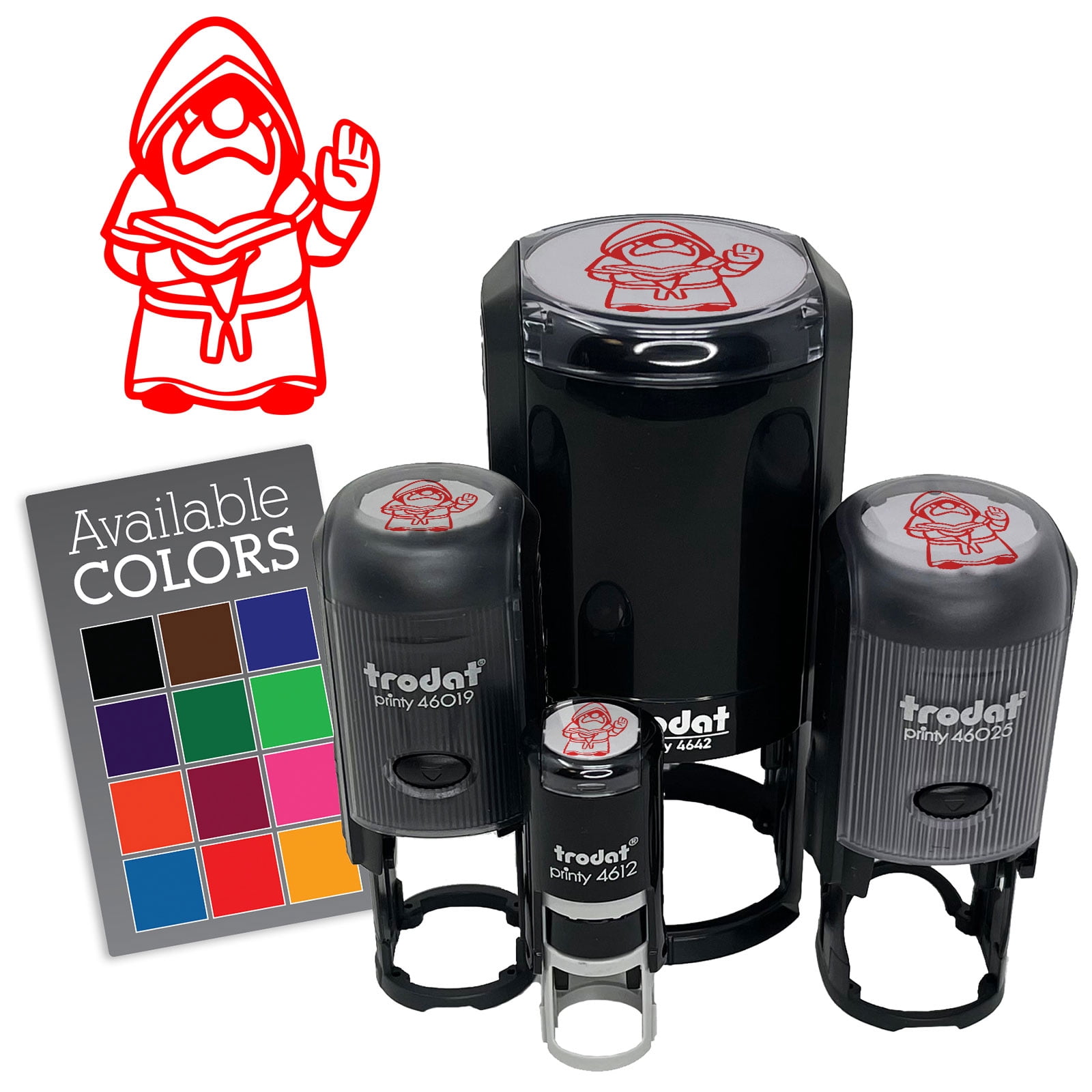 Gnome Cleric Priest Acolyte Self-Inking Rubber Stamp for Stamping Ink ...