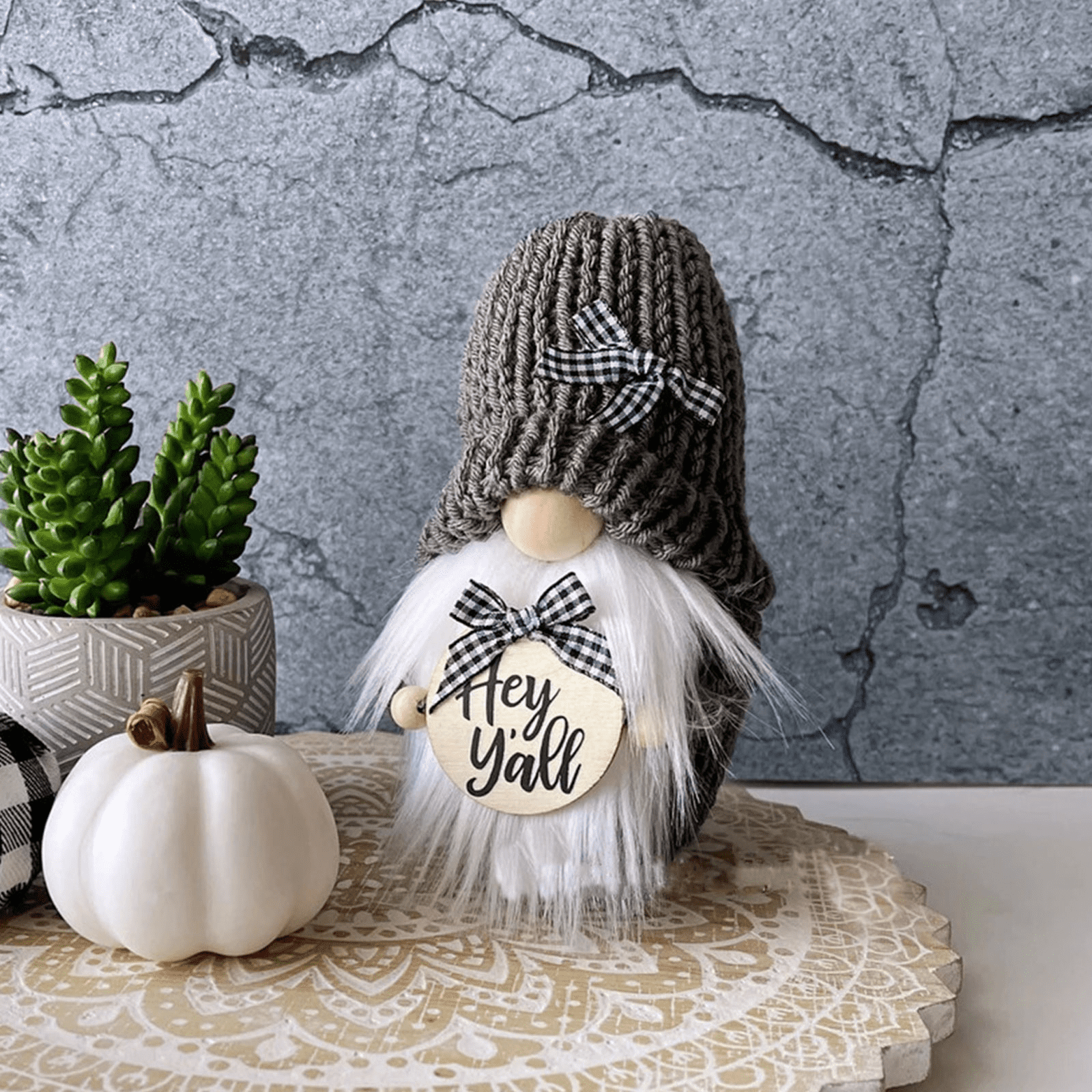 Gnome Doll Adorable Cartoon Style Faceless Doll Decor Home Ornament ...