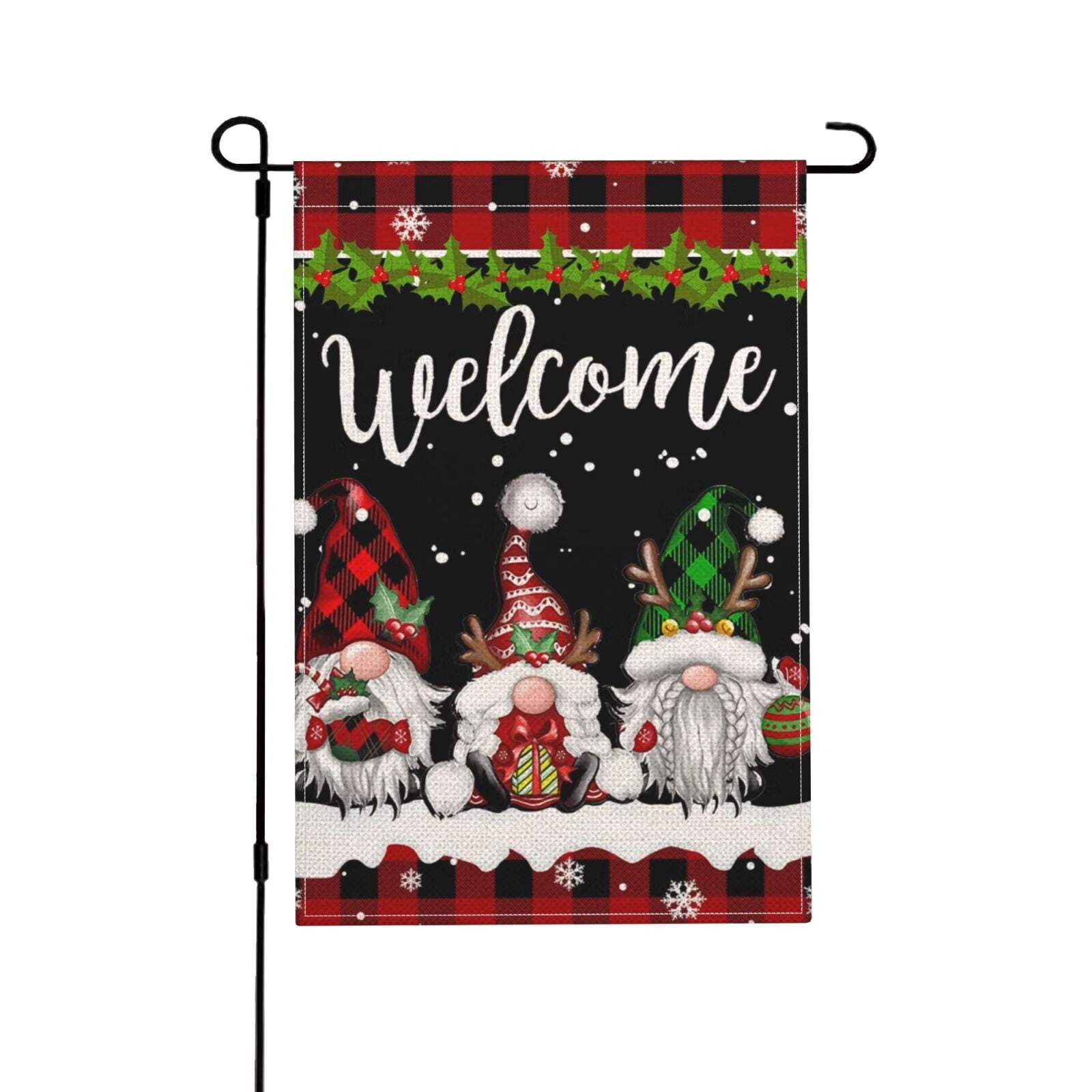 Gnome Garden Flag, Christmas Garden Flags Winter Yard Flag Buffalo ...