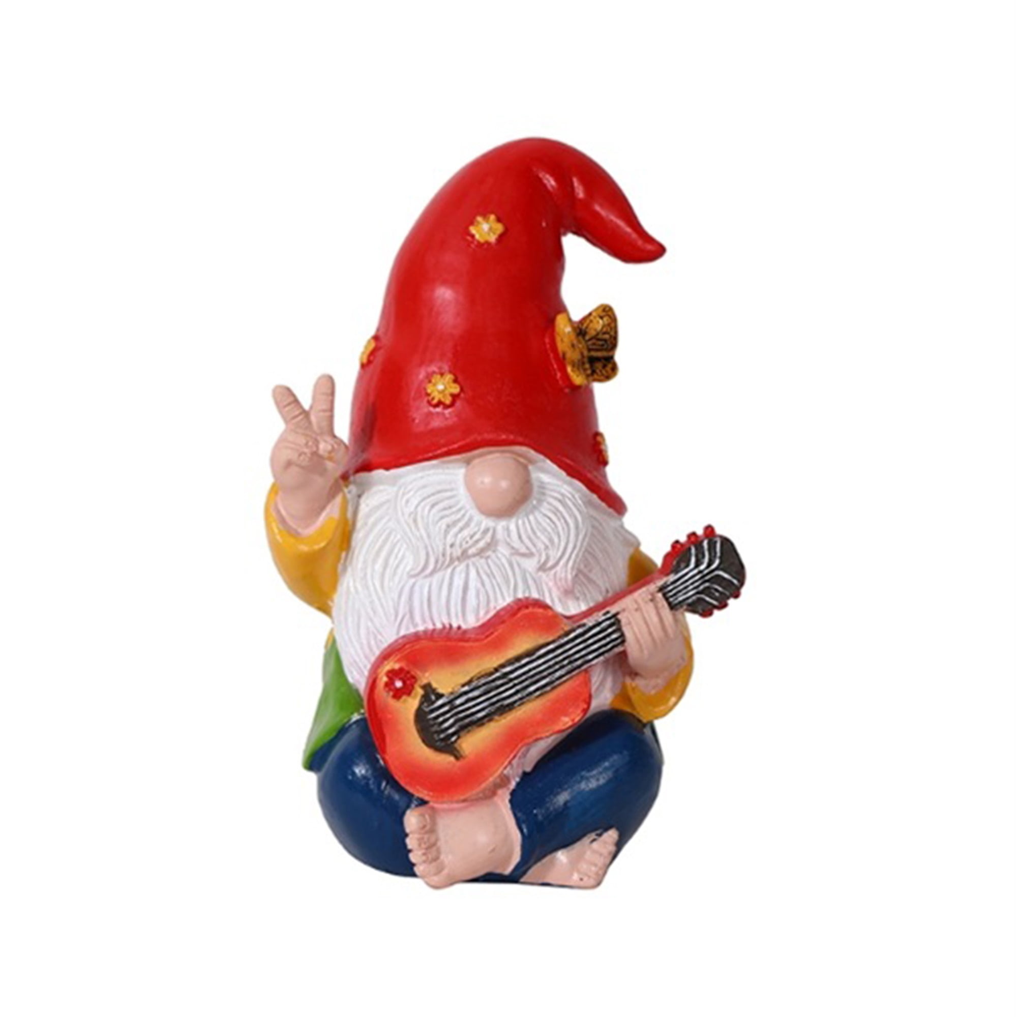 Gnome Garden Statue Funny Hippie Gnome Figurine Cute Ornament for ...