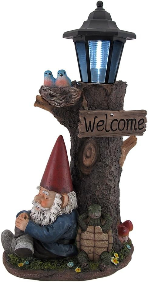 Gnome Nap Station and Welcome Sign Solar LED Lantern - Walmart.com