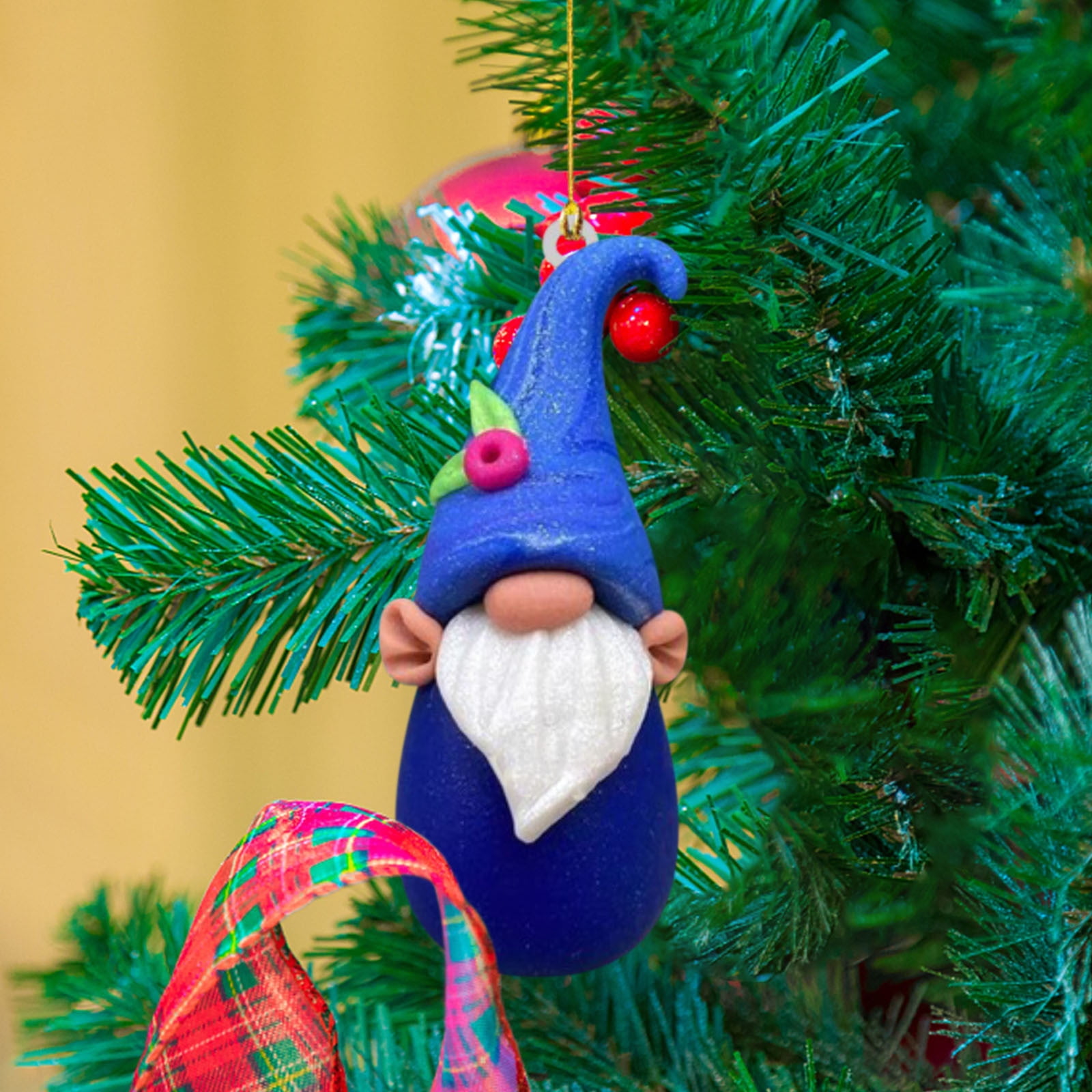 Gnome Ornament, Acrylic Tree Hanging Decor, Whimsical Holiday Gnome ...