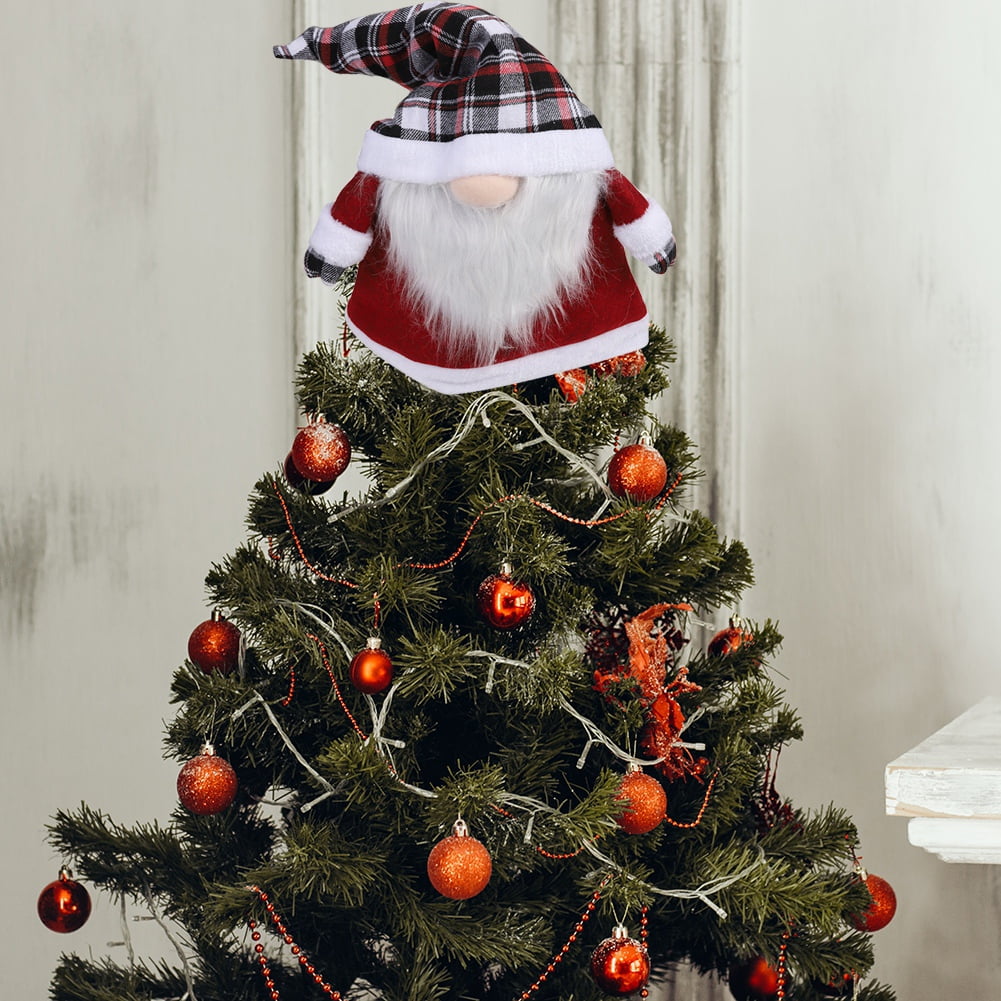 Gnome Santa Christmas Tree Topper, Handmade Swedish Gnomes Christmas ...