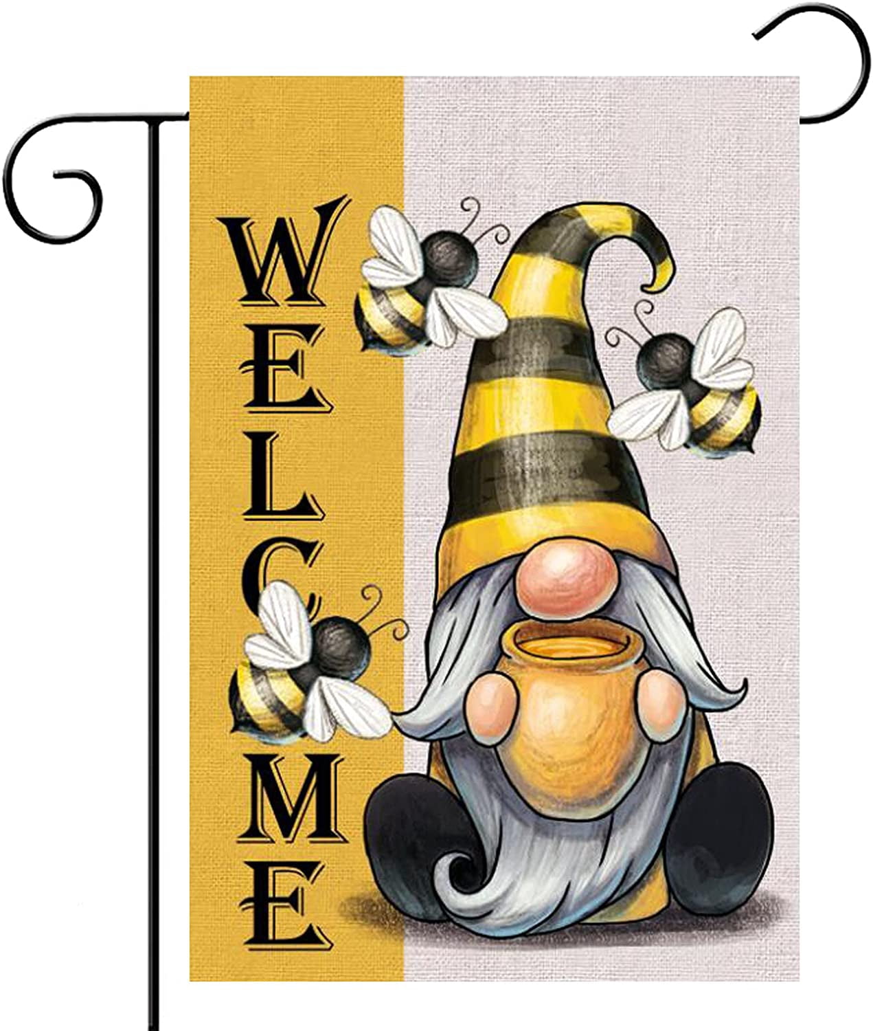 Gnome Spring Summer Decor Garden Flag for Outside Double Sided Welcome ...