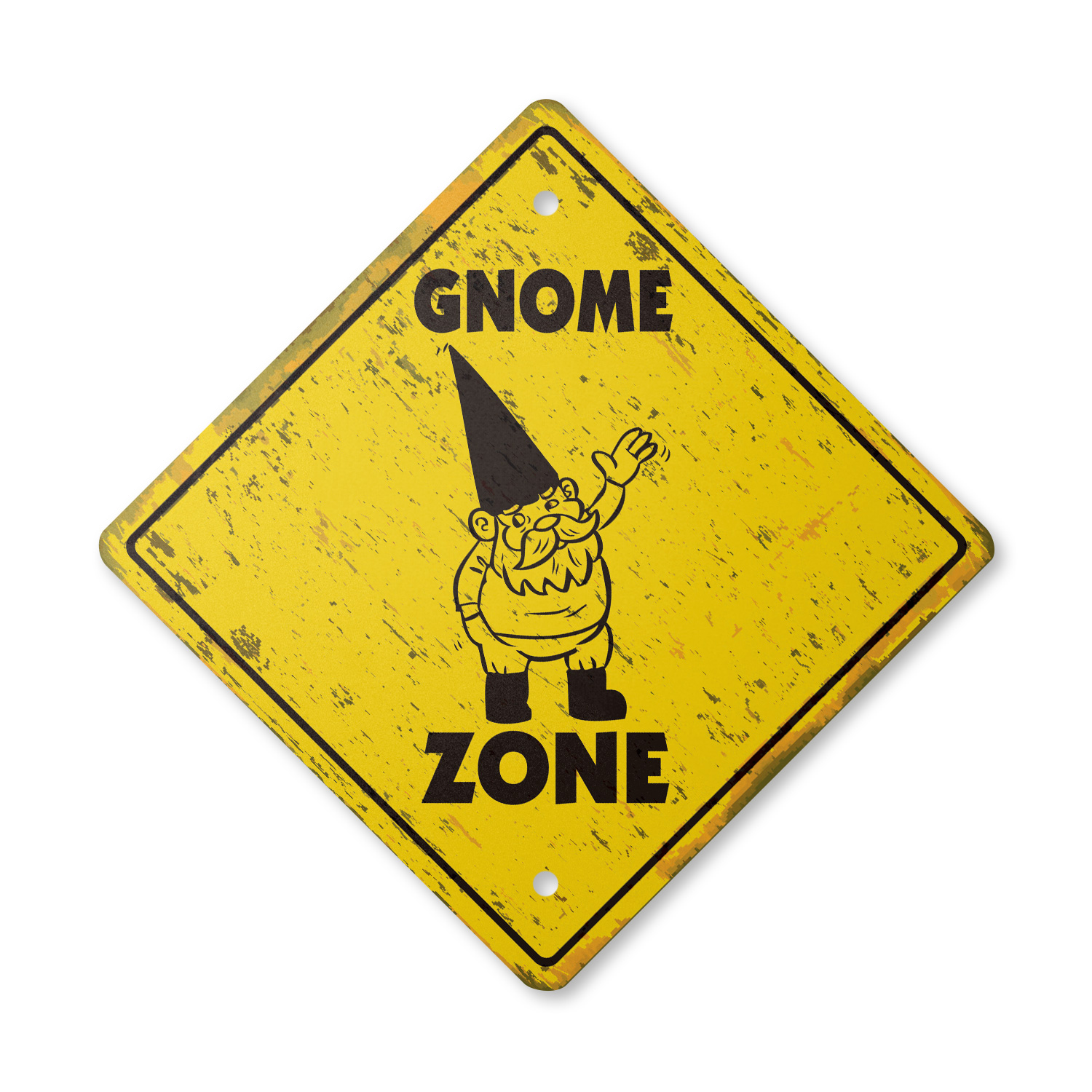 Gnome Vintage Crossing Sign Zone Xing | Indoor/Outdoor Plastic | 14 ...