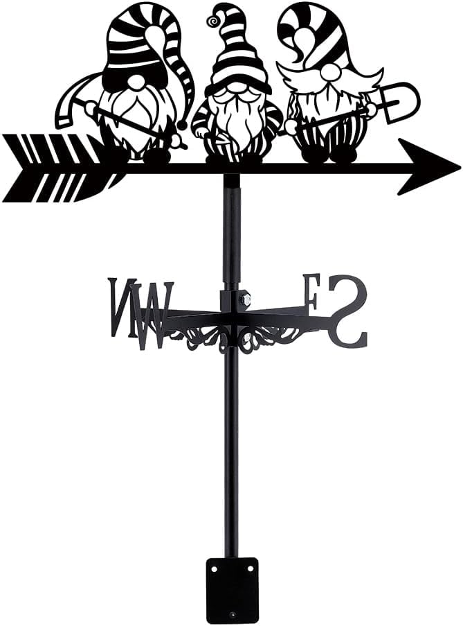 Gnome Weather Vane Vintage Elf Metal Weathervane Wind Vanes Weathercock ...