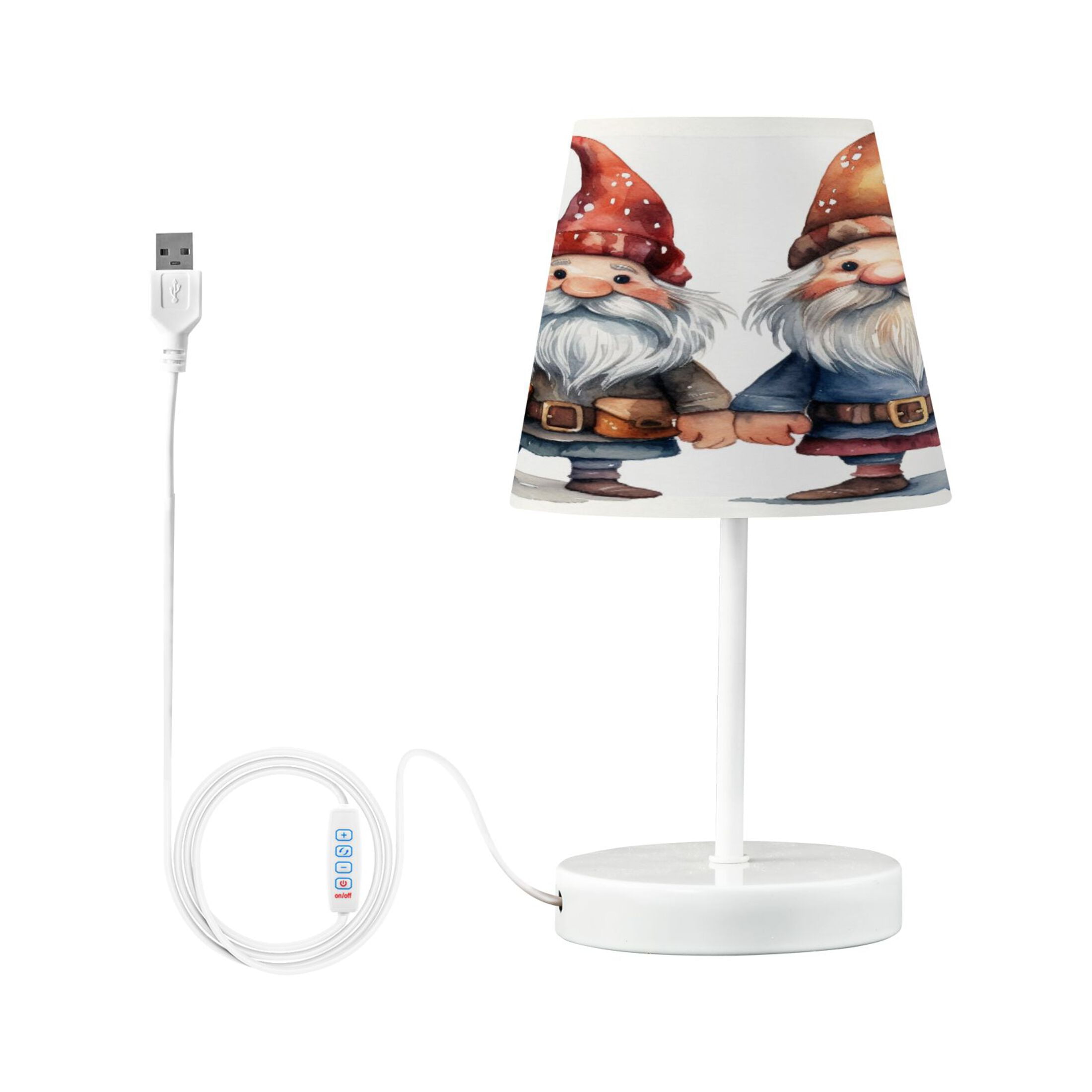 Gnome with Pickaxe Desk Lamp LED Table Nightstand Lamps with 3 Color ...