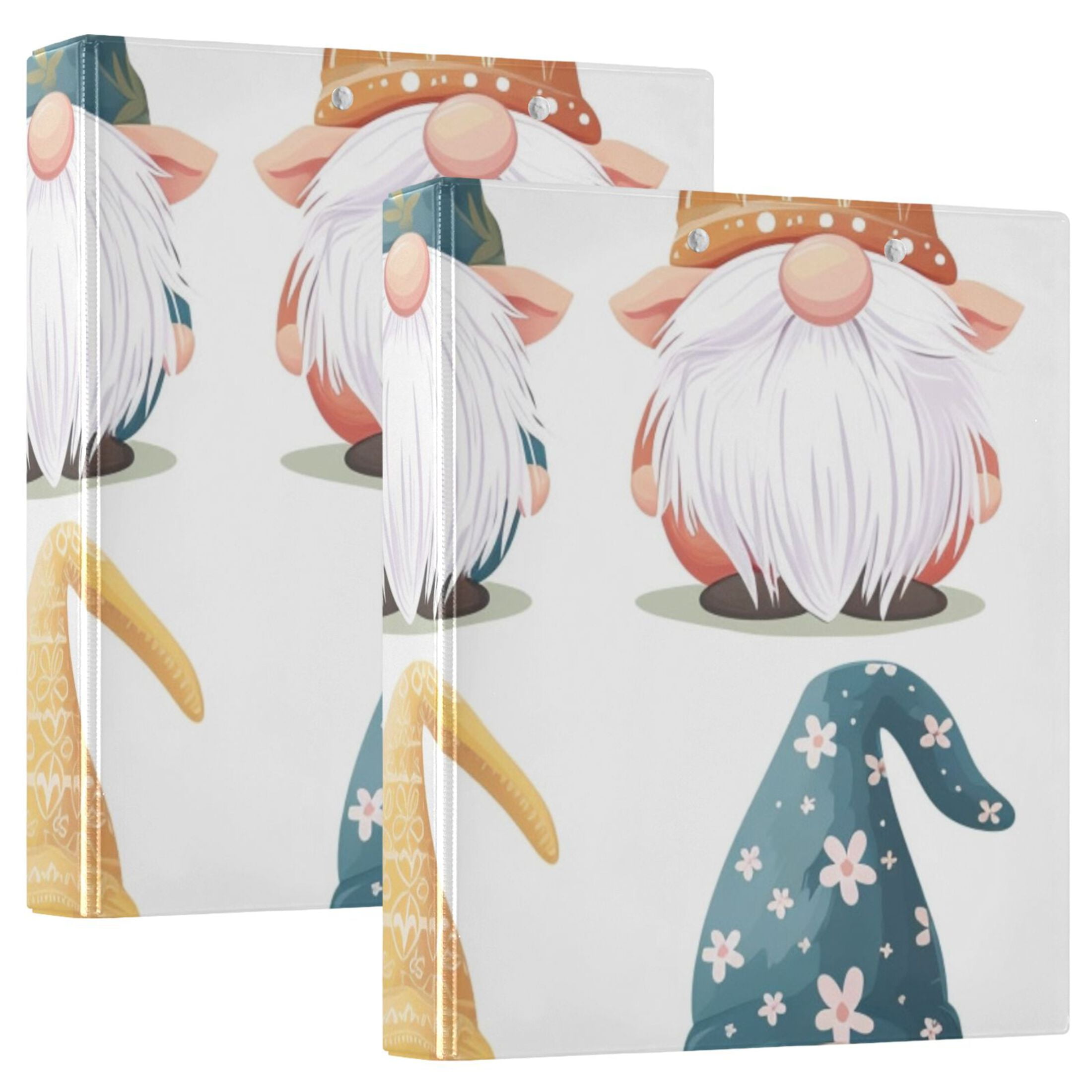 Gnomes 3 Ring Binders 1.5 inch Hardcover File Folders with Interior ...