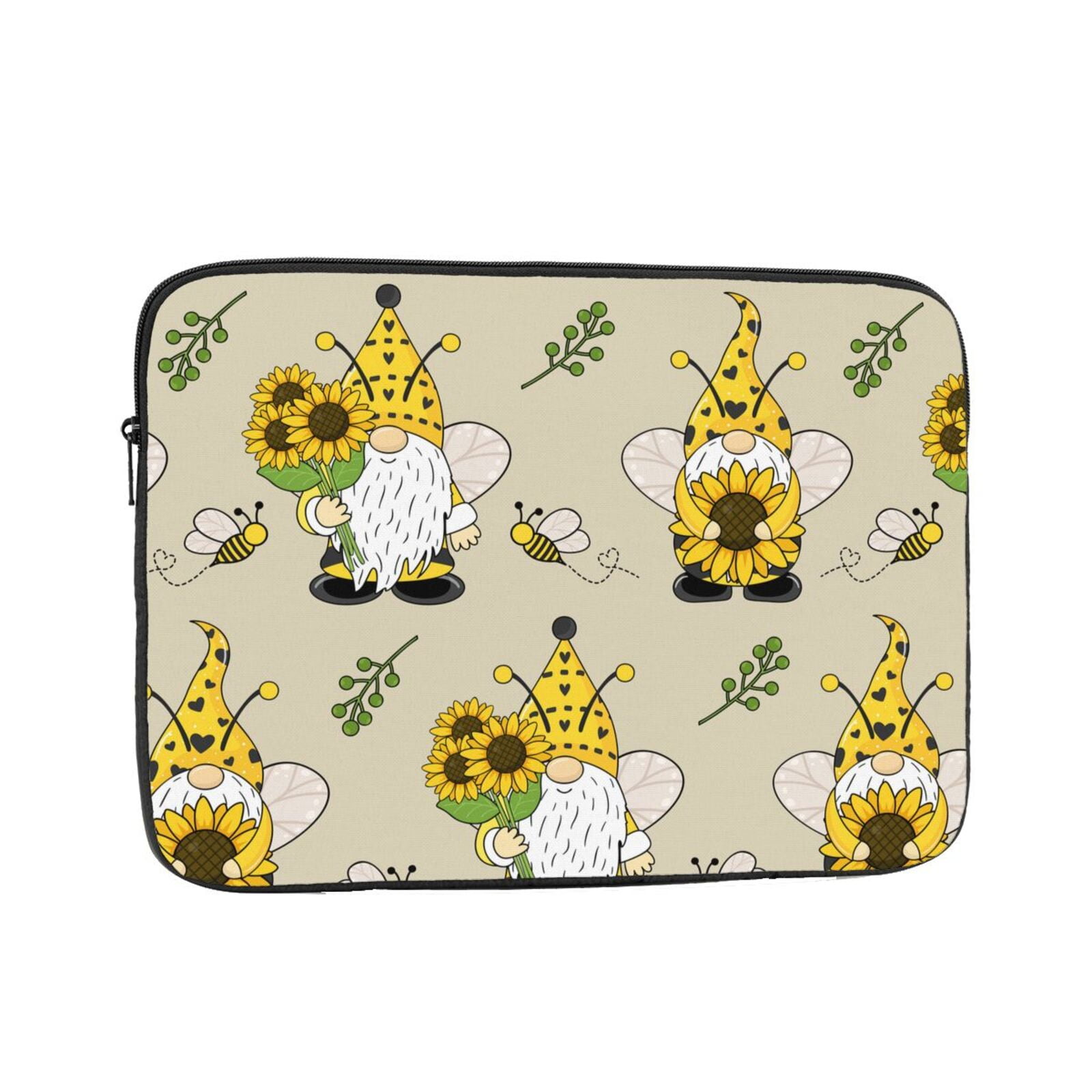 Gnomes Bees and Sunflowers Cute 15 inch Portable Laptop Sleeve ...