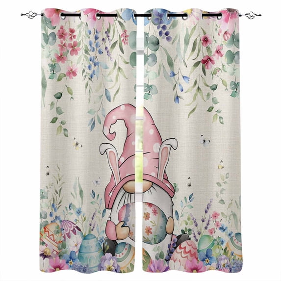 Gnomes Easter Blackout Curtains for Bedroom/Living Room, Thermal ...