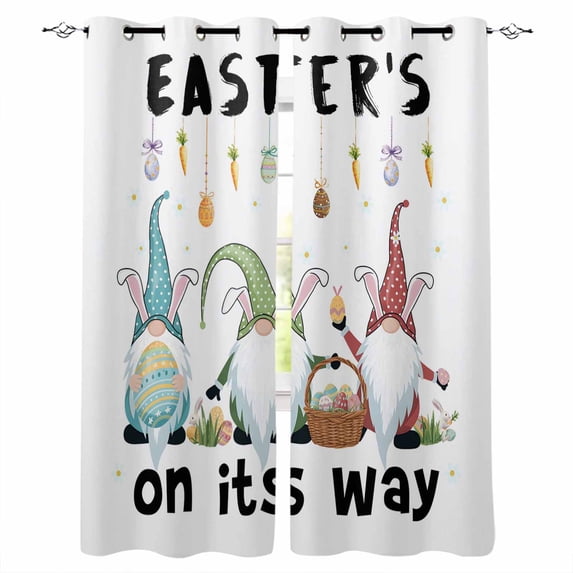 Gnomes Easter Blackout Curtains for Bedroom/Living Room, Thermal ...