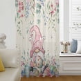 Gnomes Easter Semi Sheer Curtains Drapes for Living Room,Bedroom,French ...