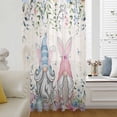 Gnomes Easter Semi Sheer Curtains Drapes for Living Room,Bedroom,French ...