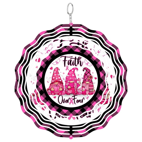 Gnomes Faith Over Fear Awareness 3D Wind Spinner Hanging, UV Printed ...