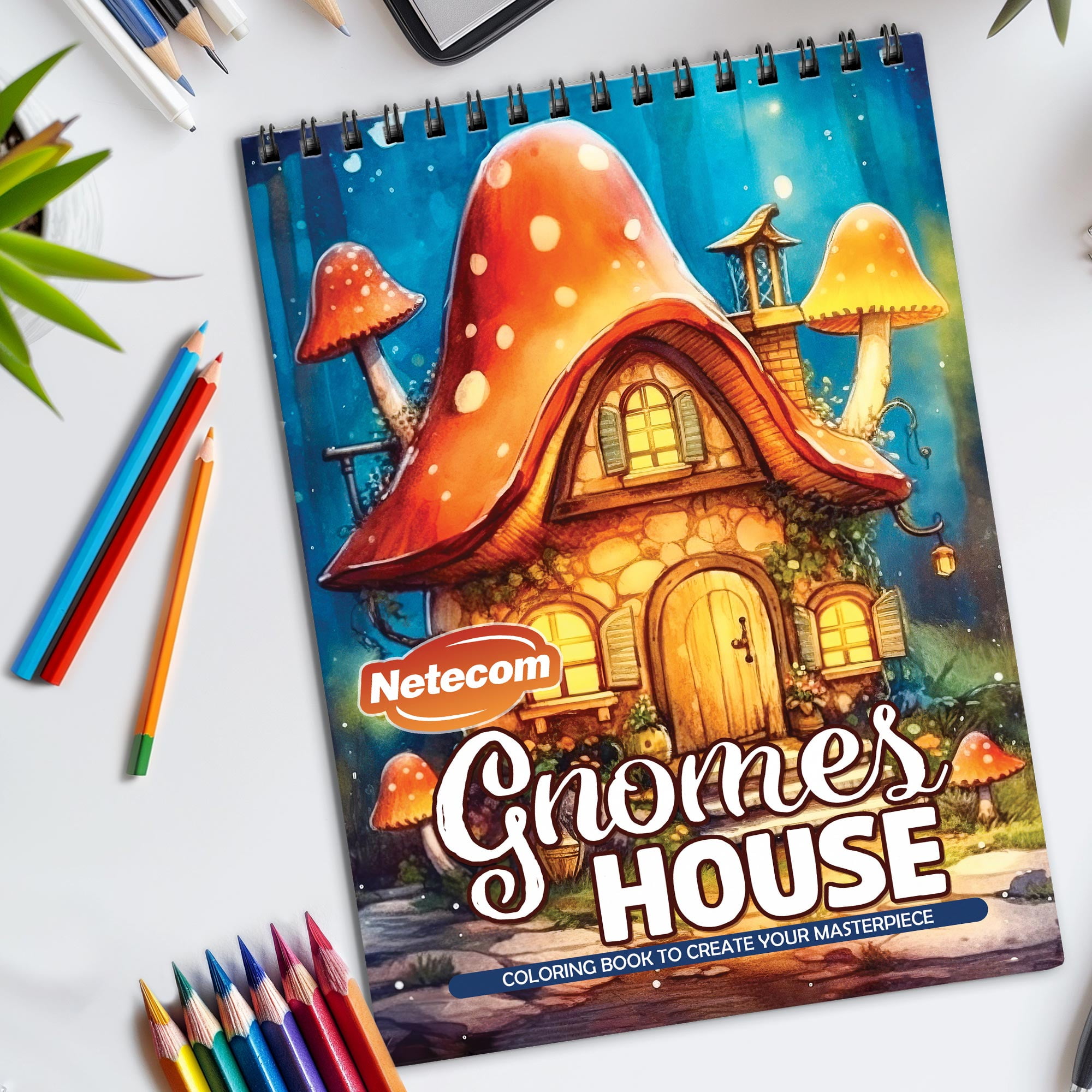 TPLHOUSE Winter Coloring Book Spiral Bound for Adult, Premium Cover ...
