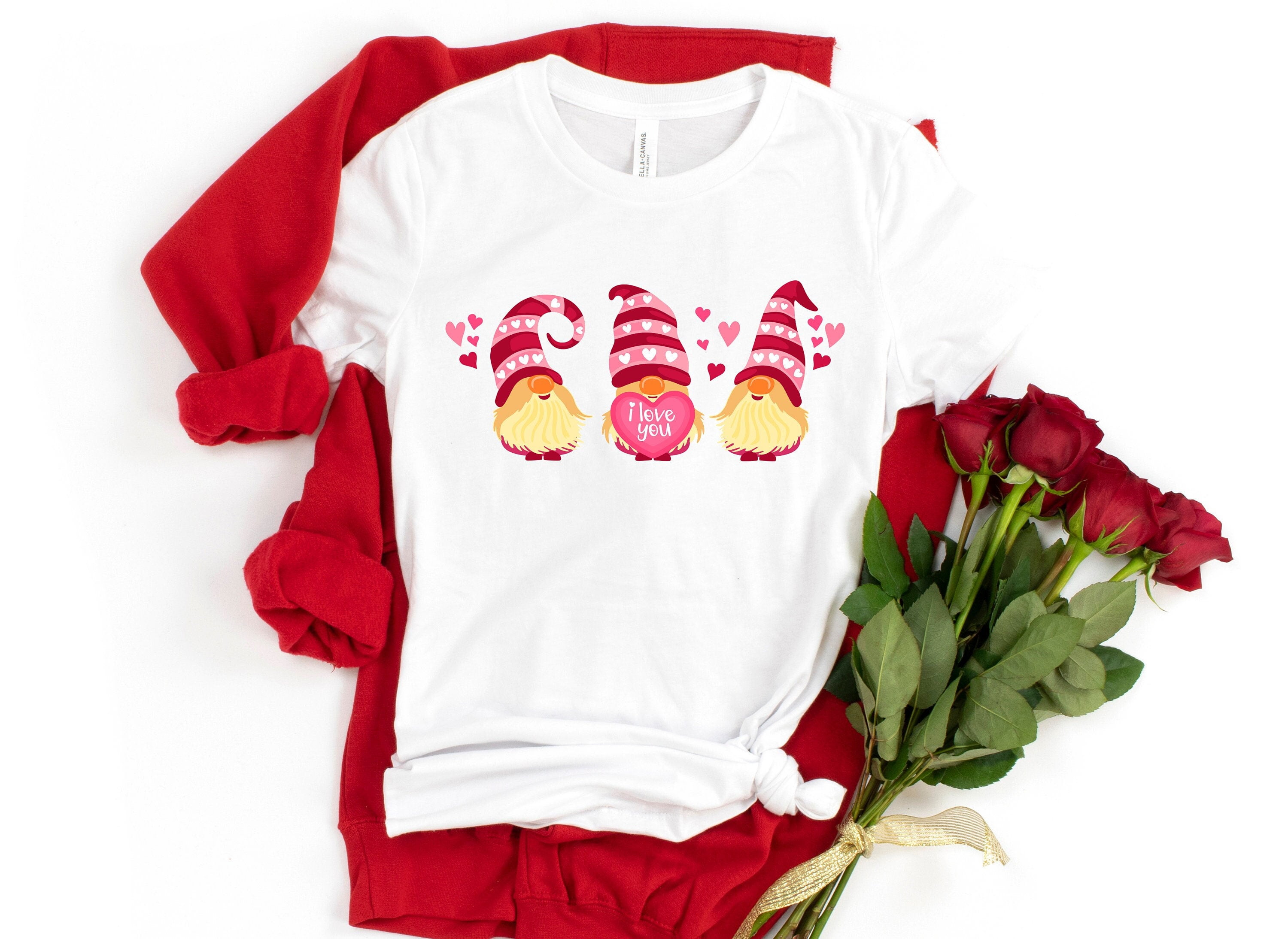 Gnomes Valentine's Day,Gnomes Valentines, Valentines Day Shirt ...