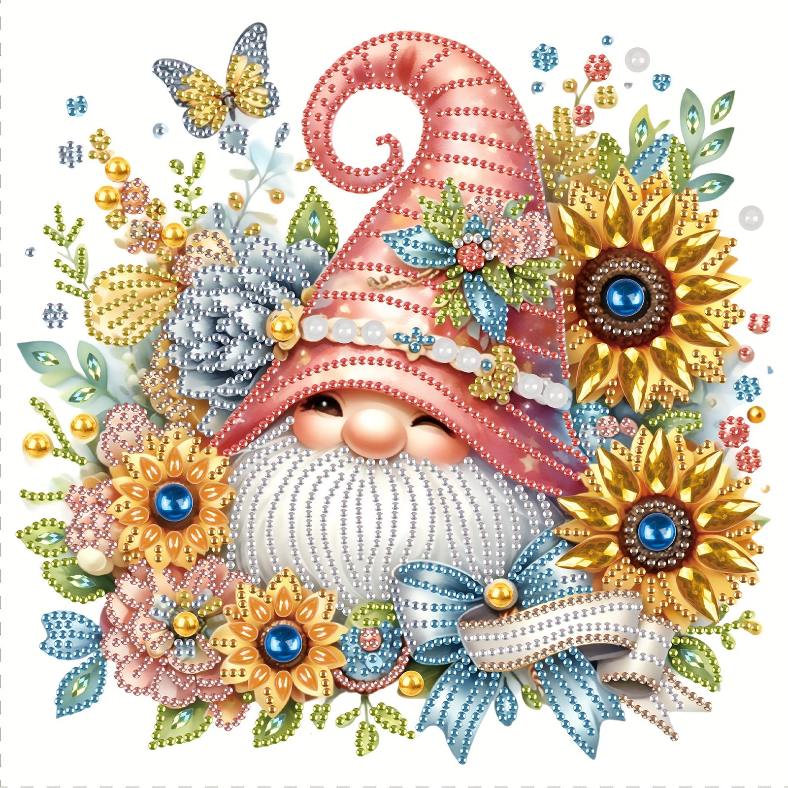 Gnomes in the Sunflower Bush Diamond Art Painting Kit - Walmart.com