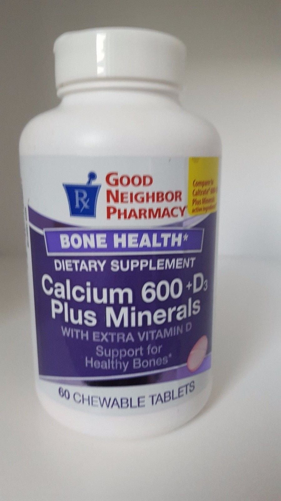 Gnp Calcium+d Plus Minerals 600 Mg Chewable 60ct Bone Health - Walmart.com
