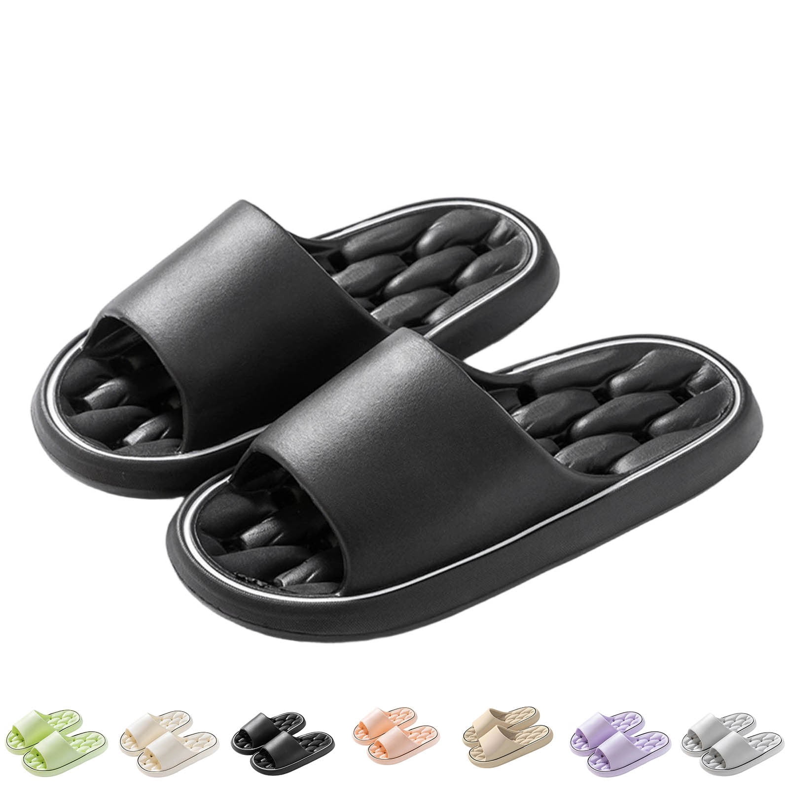 Gnshining Shower Shoes For Women and Men Thick Sole House Slippers ...