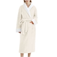 Plush Soft Warm, Robe for Women Terry Velour Turkish Bathrobe Cotton ...