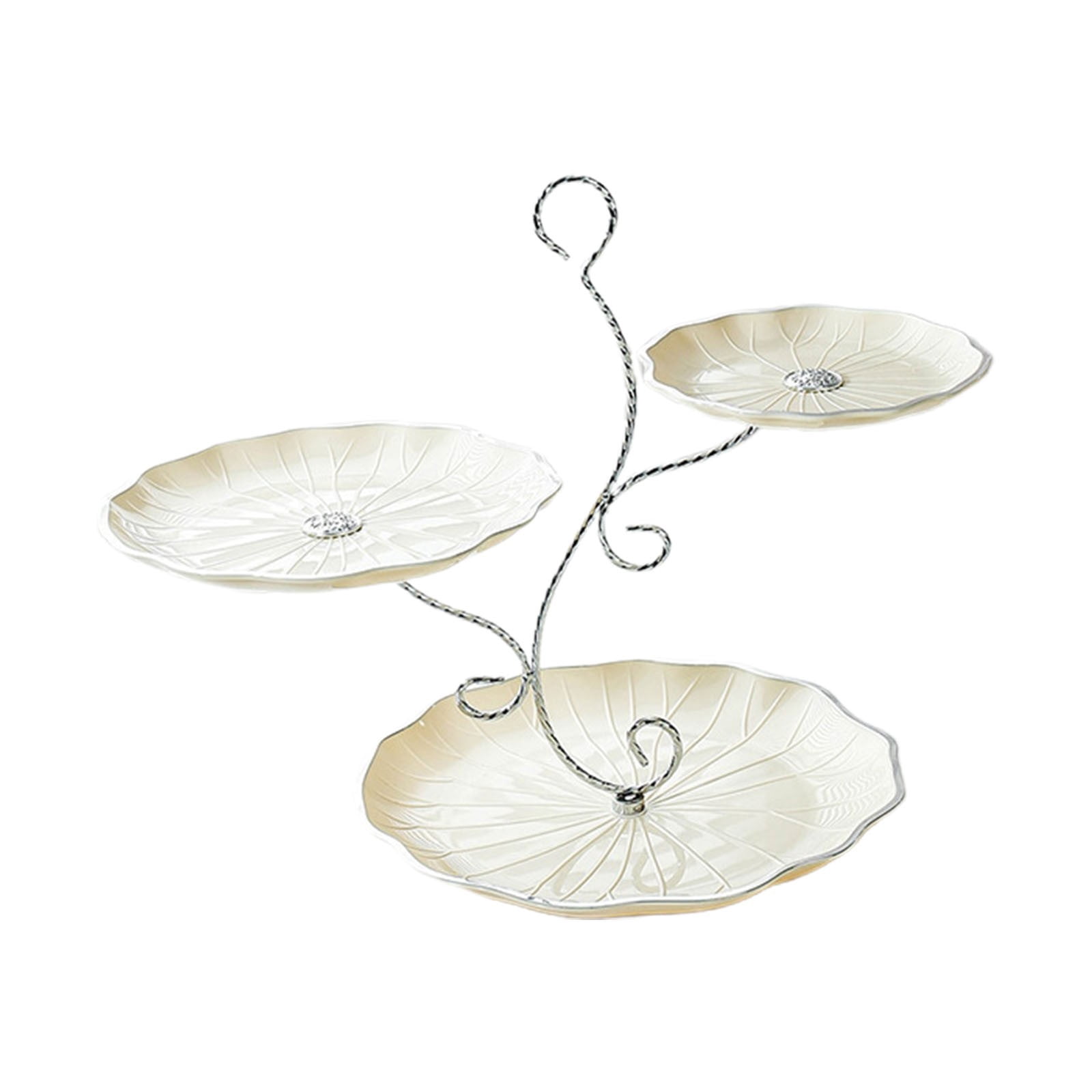 Gnwei 3 Tier White Dessert Stands, Plastic Tiered Cake Stands, Fruit ...