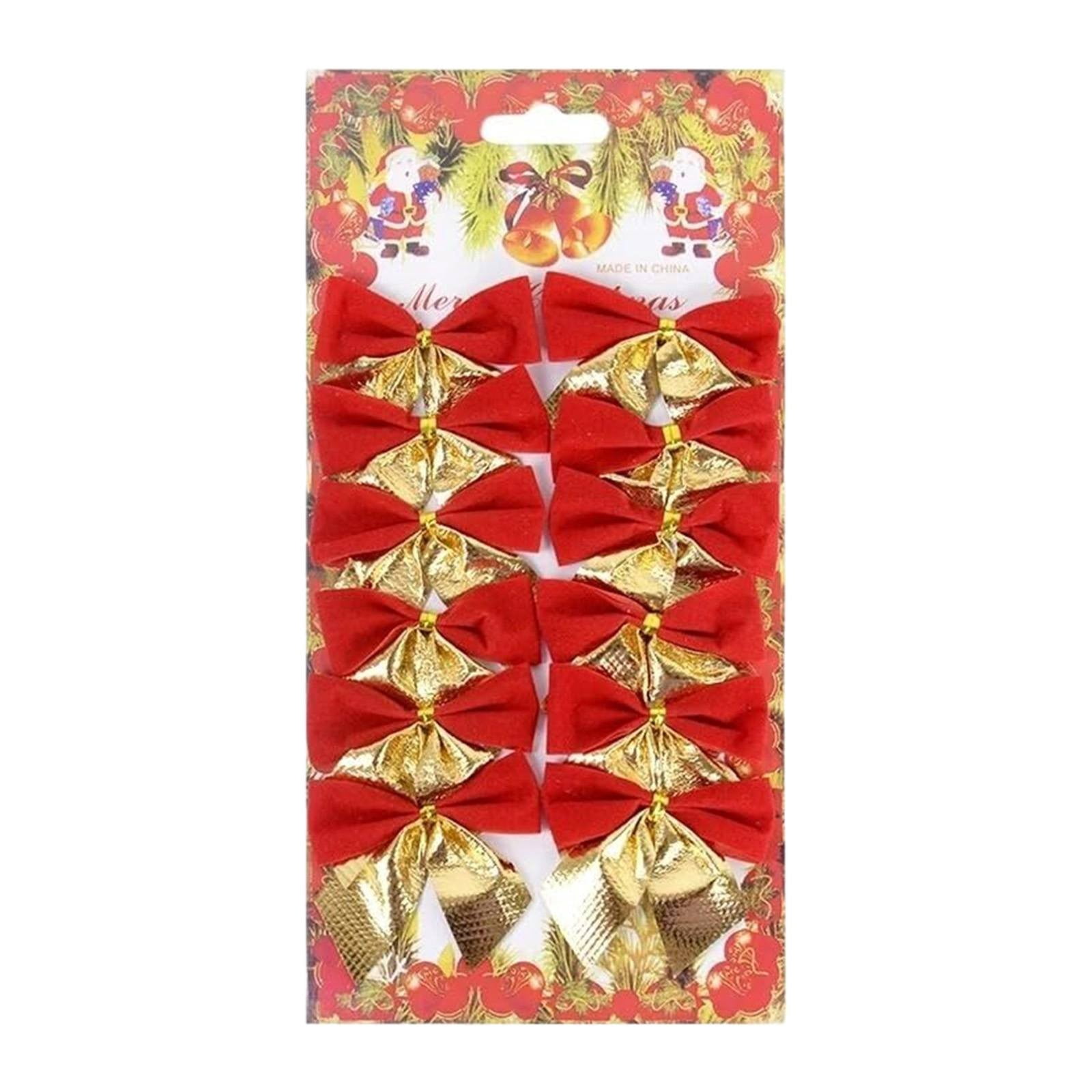 Gnwei Christmas Decoration - 12 Pieces Christmas Mini Bow Tie Xmas Gold ...