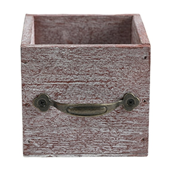 Gnwei Country Style Wood Planter Box, Rustic Wooden Flower Box - 3.3"x3 ...