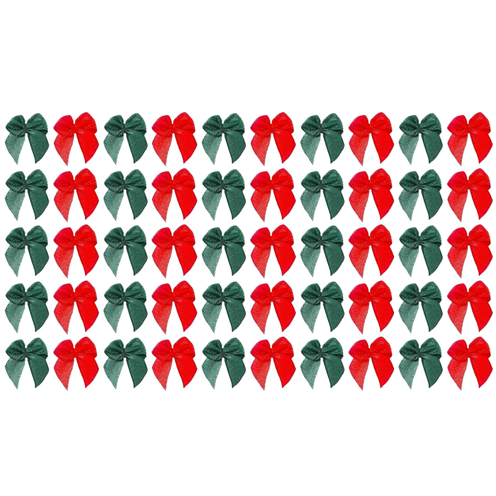 Gnwei Multicolor Bows, Mini Ribbon Bows 50 Pcs Christmas Mini Bow Tiny ...