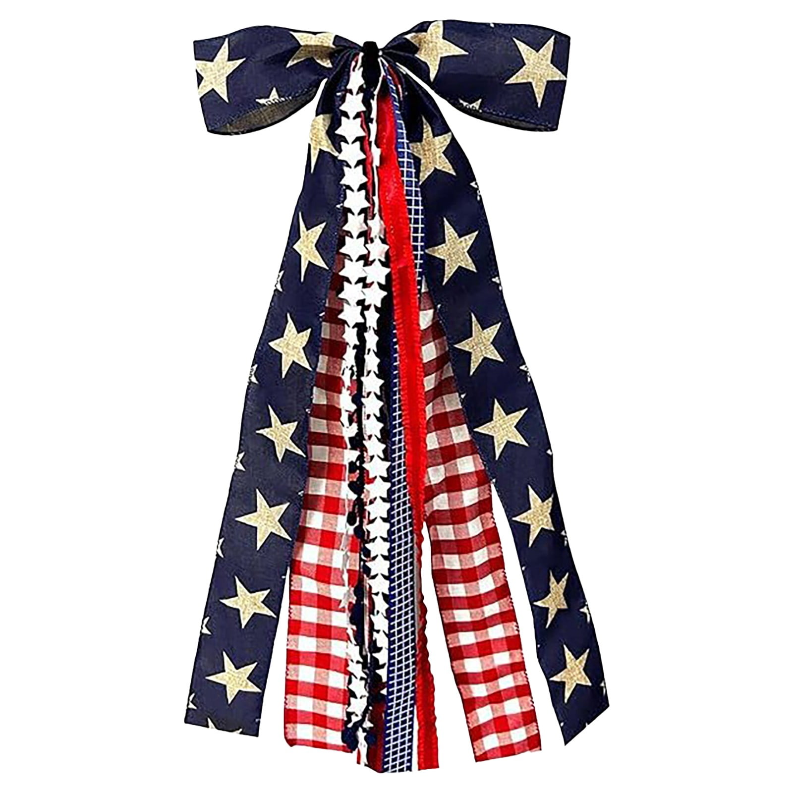 Gnwei Patriotic Wreath Bow, Bow American Flag Bow Patriotic Wreath ...