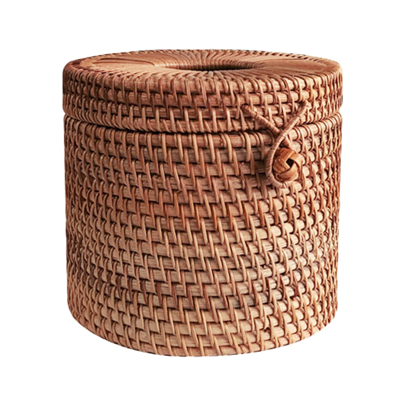 Gnwei Rattan Tissue Box, Square Rotundity Rattan Tissue Box Cover ...