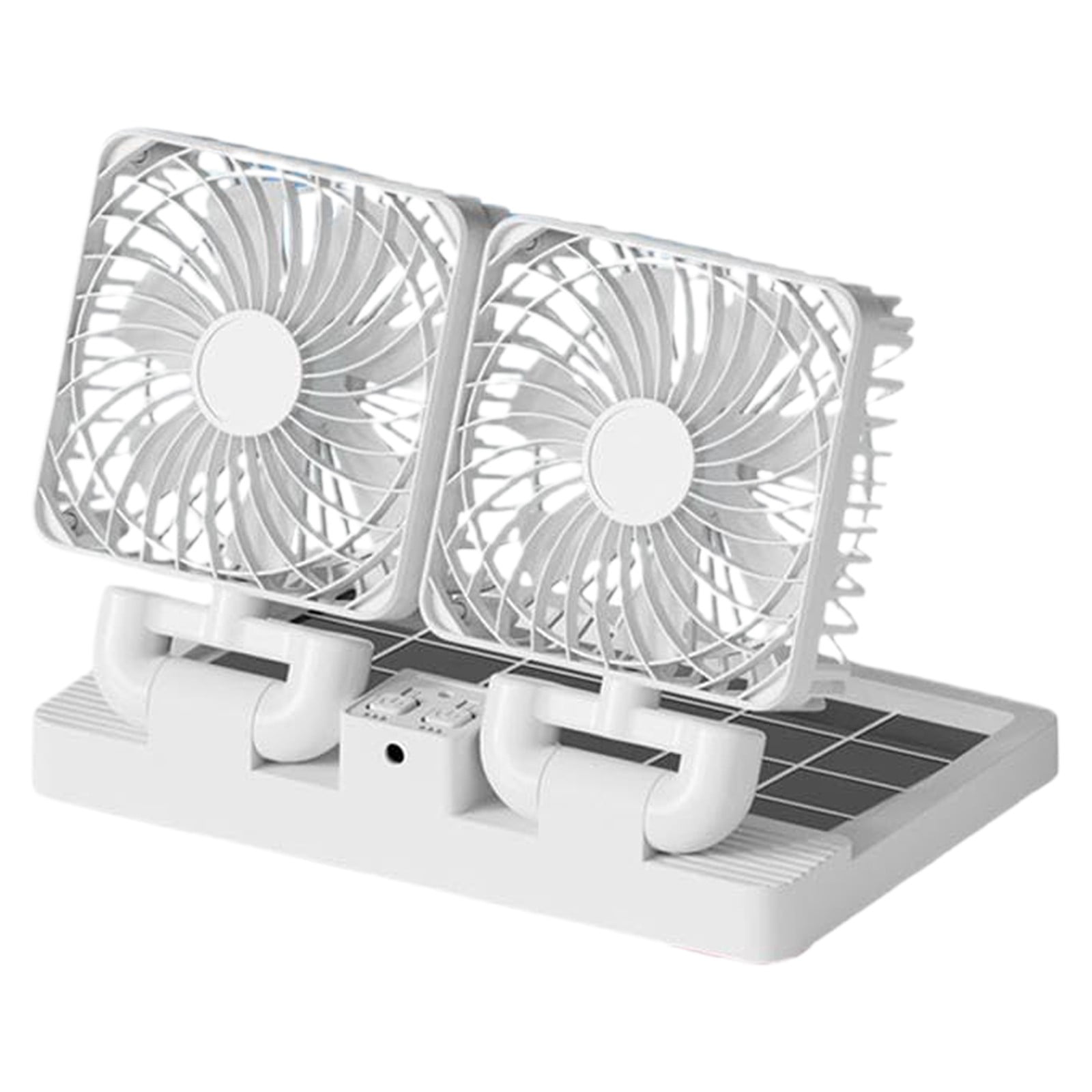 Gnwei Rechargeable Dual-Head Fan for Car: USB Cooling Backseat Fans for ...