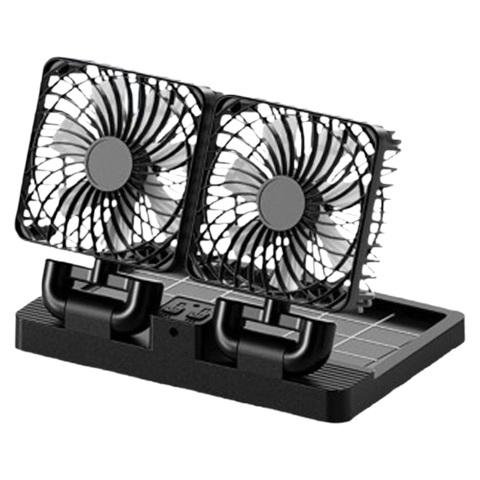 Gnwei Rechargeable Dual-Head Fan for Car: USB Cooling Backseat Fans for ...