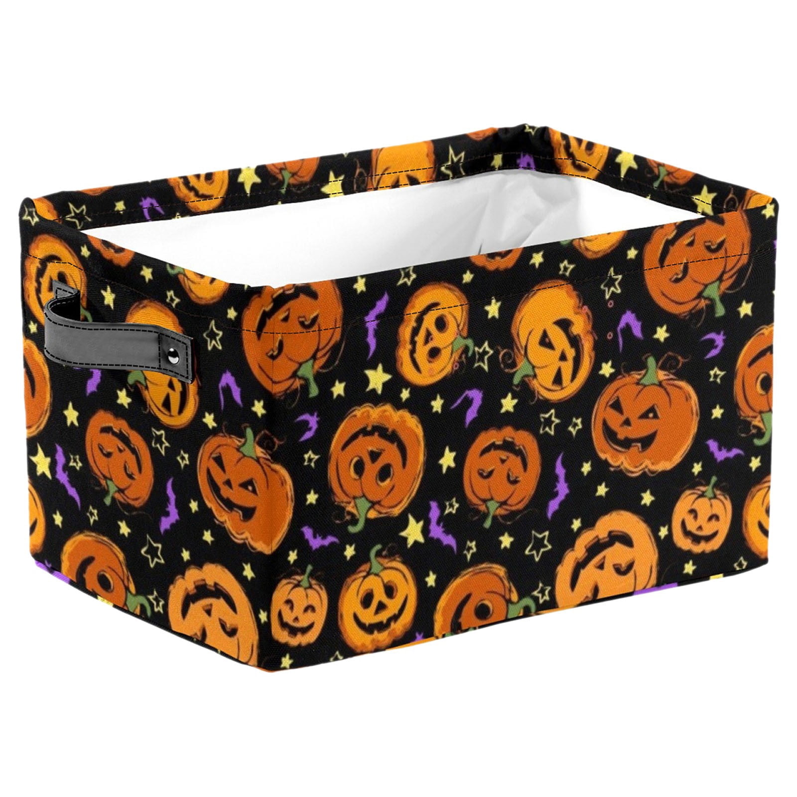 Gnwei Rectangular Halloween Basket,Ghost Baskets Empty with Handles ...