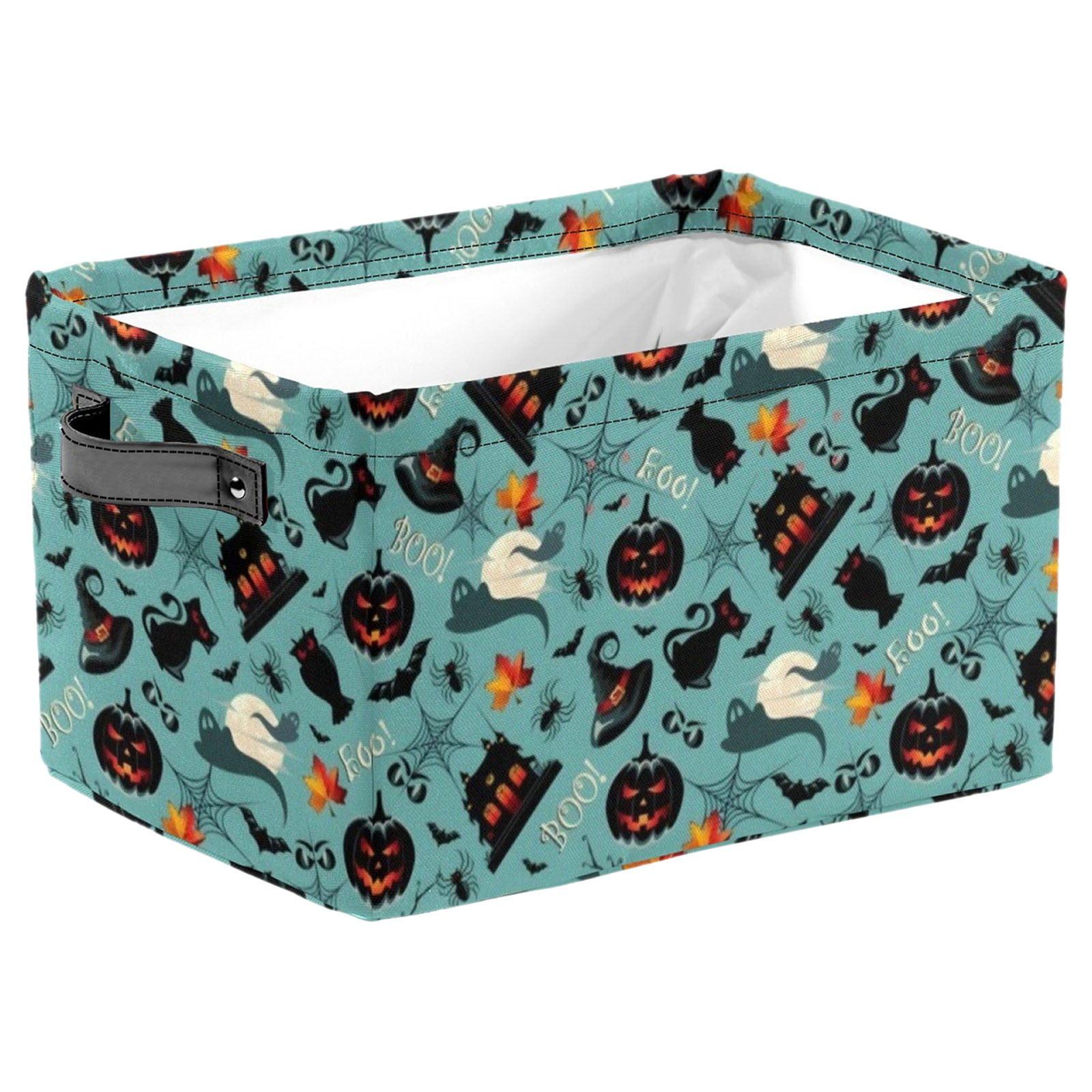 Gnwei Rectangular Halloween Basket,Ghost Baskets Empty with Handles ...