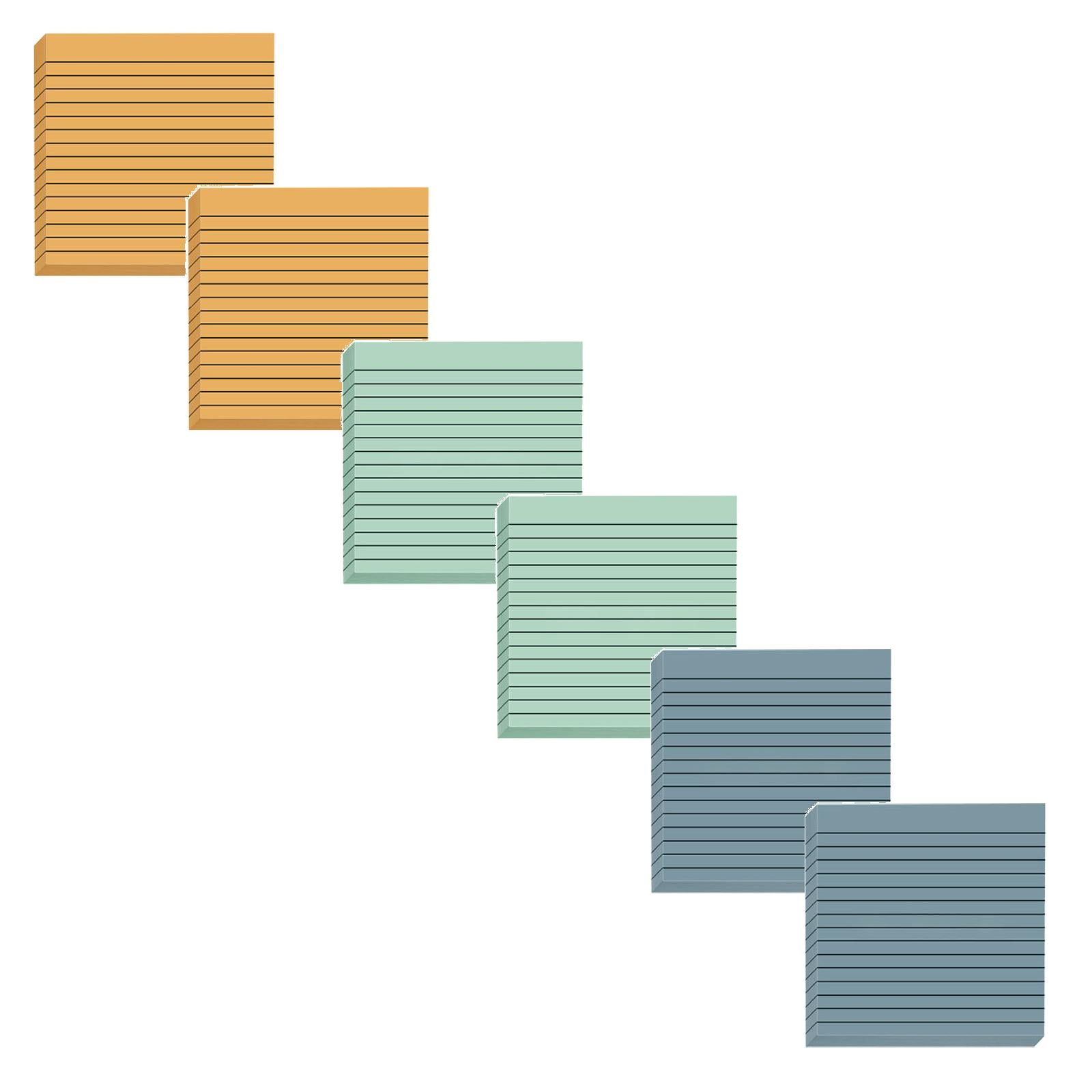 Gnwei Self-Stick Note Pads, 12 Pack Lined Sticky Notes 3x3 in Post ...