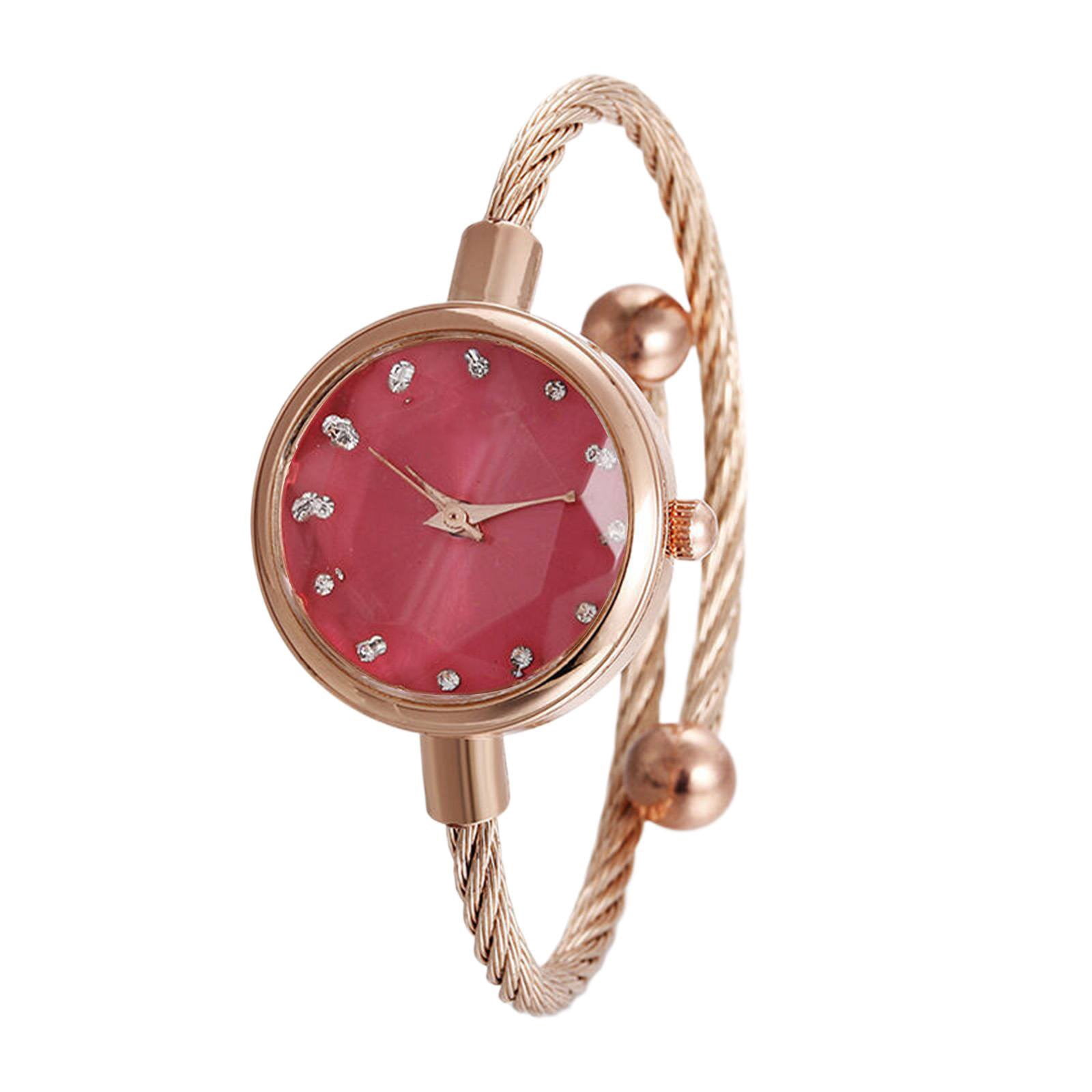 Gnwei Women's Cuff Watch - Women Analog Quartz Watch Bling Rose Gold ...