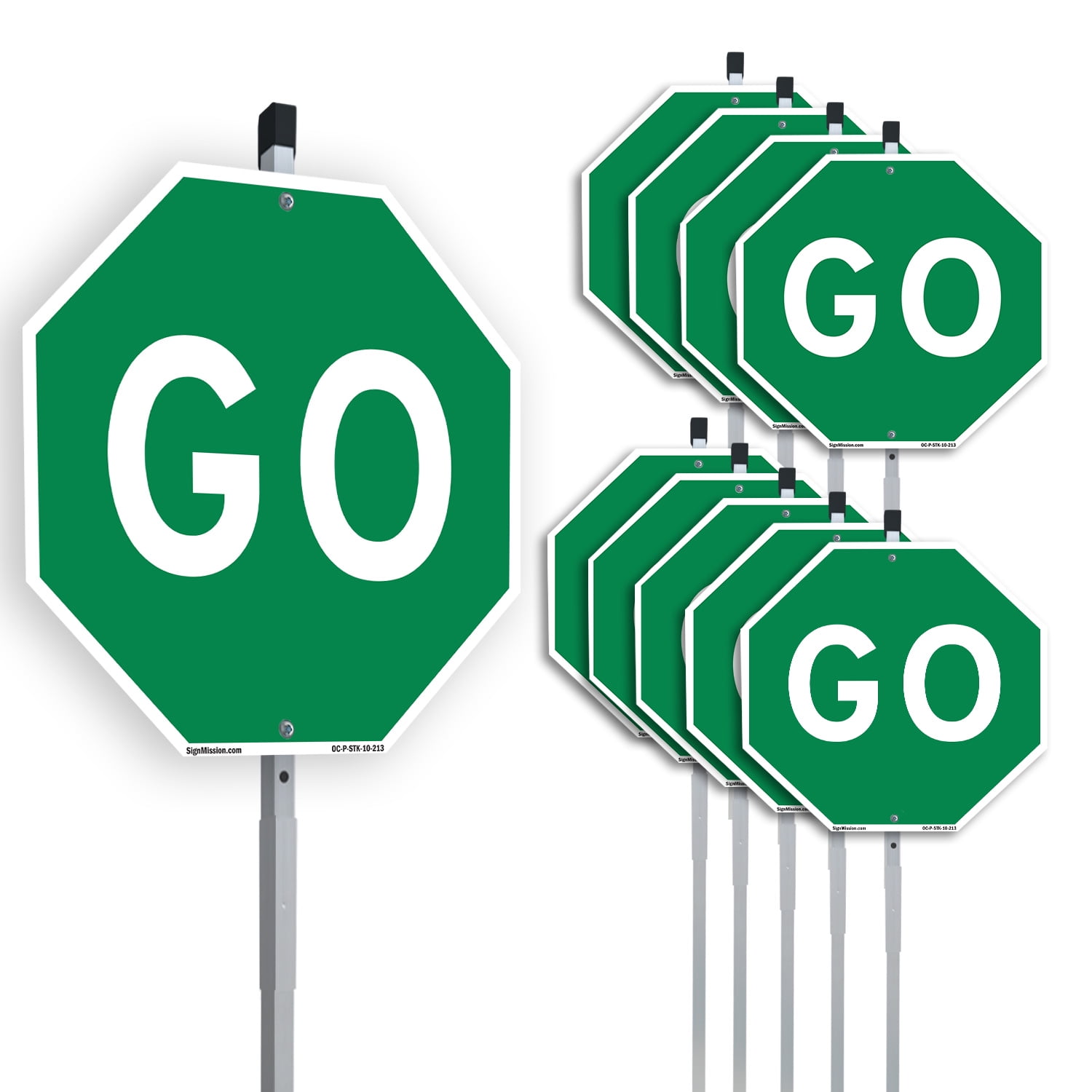 Go (10 Pack) 10 inch X 10 inch Octagon Rust Free Aluminum Metal Signs ...