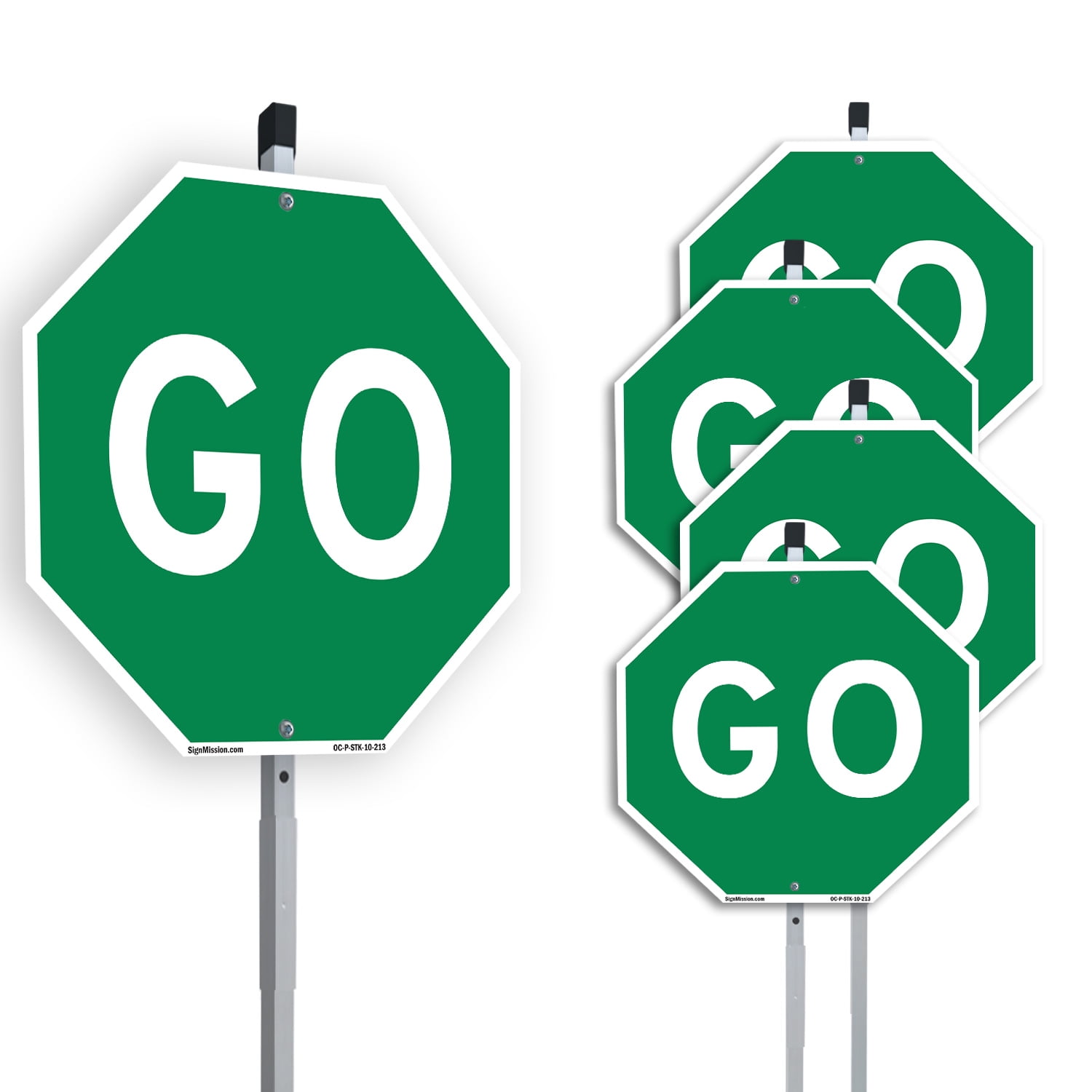 Go (5 Pack) 10 inch X 10 inch Octagon Rust Free Aluminum Metal Signs ...