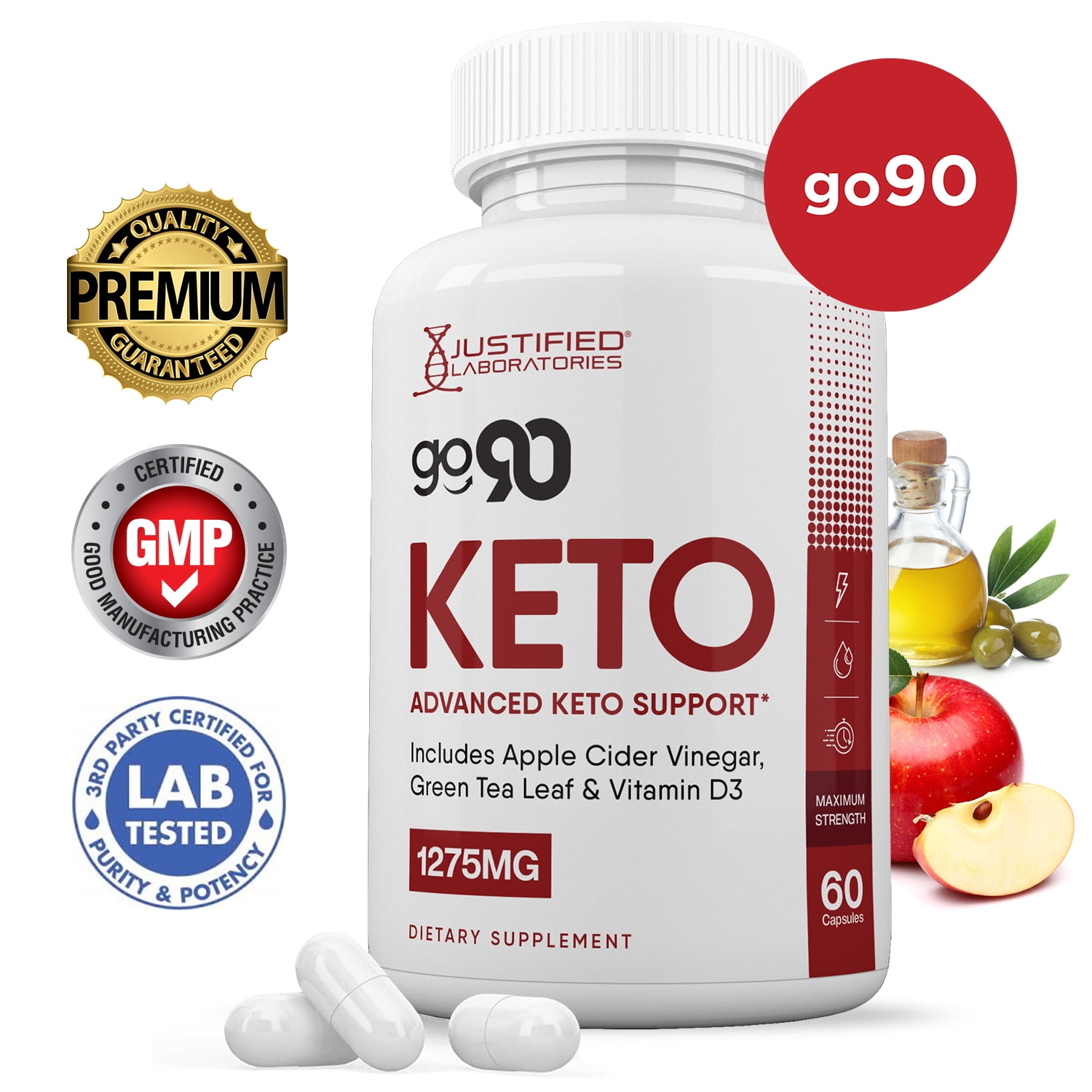 Go 90 Keto ACV Pills 1275mg Dietary Supplement 60 Capsules - Walmart.com