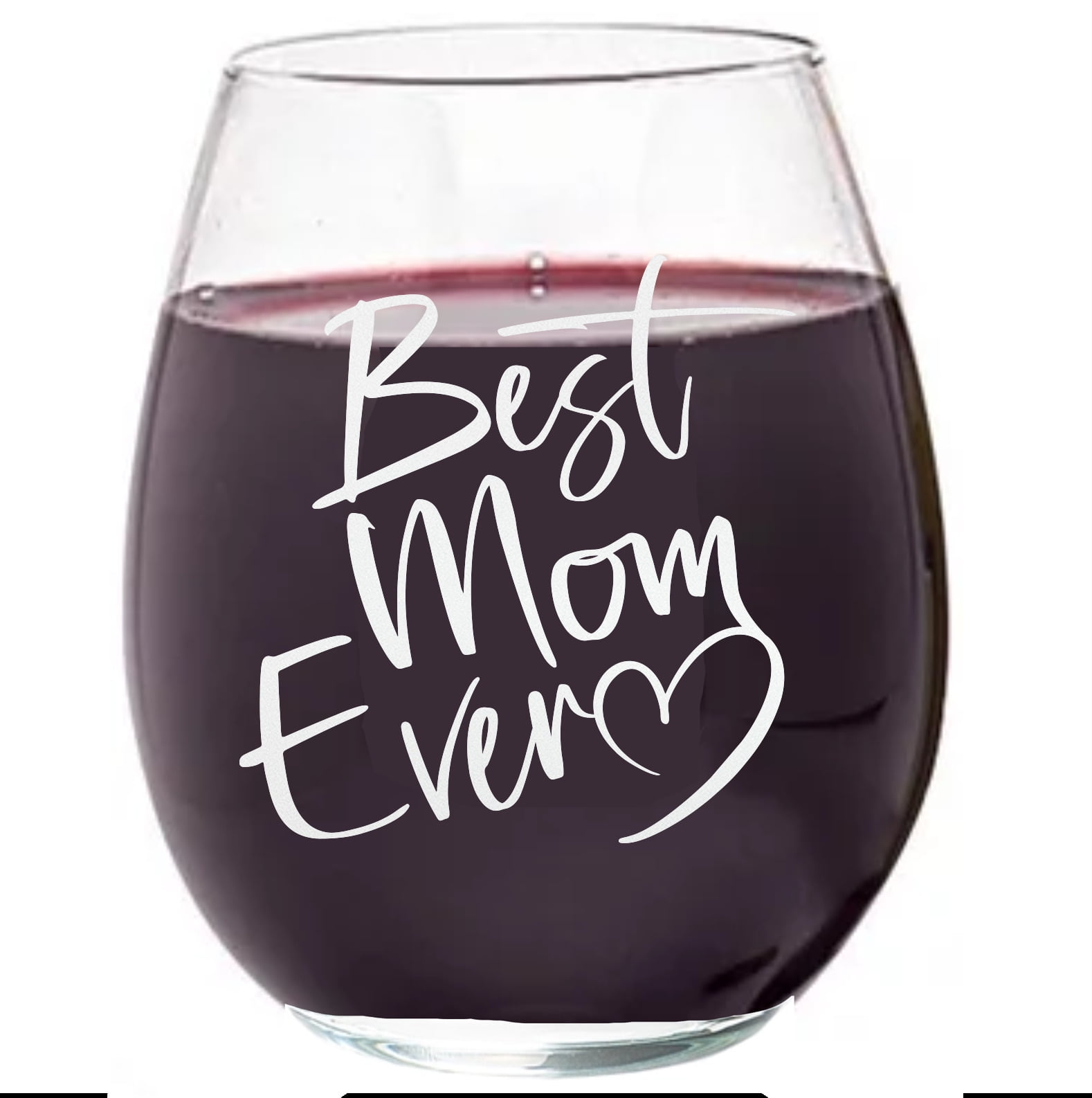 Go All Out 15.25 Oz. Clear Best Mom Ever Stemless Wine Glass - Walmart.com