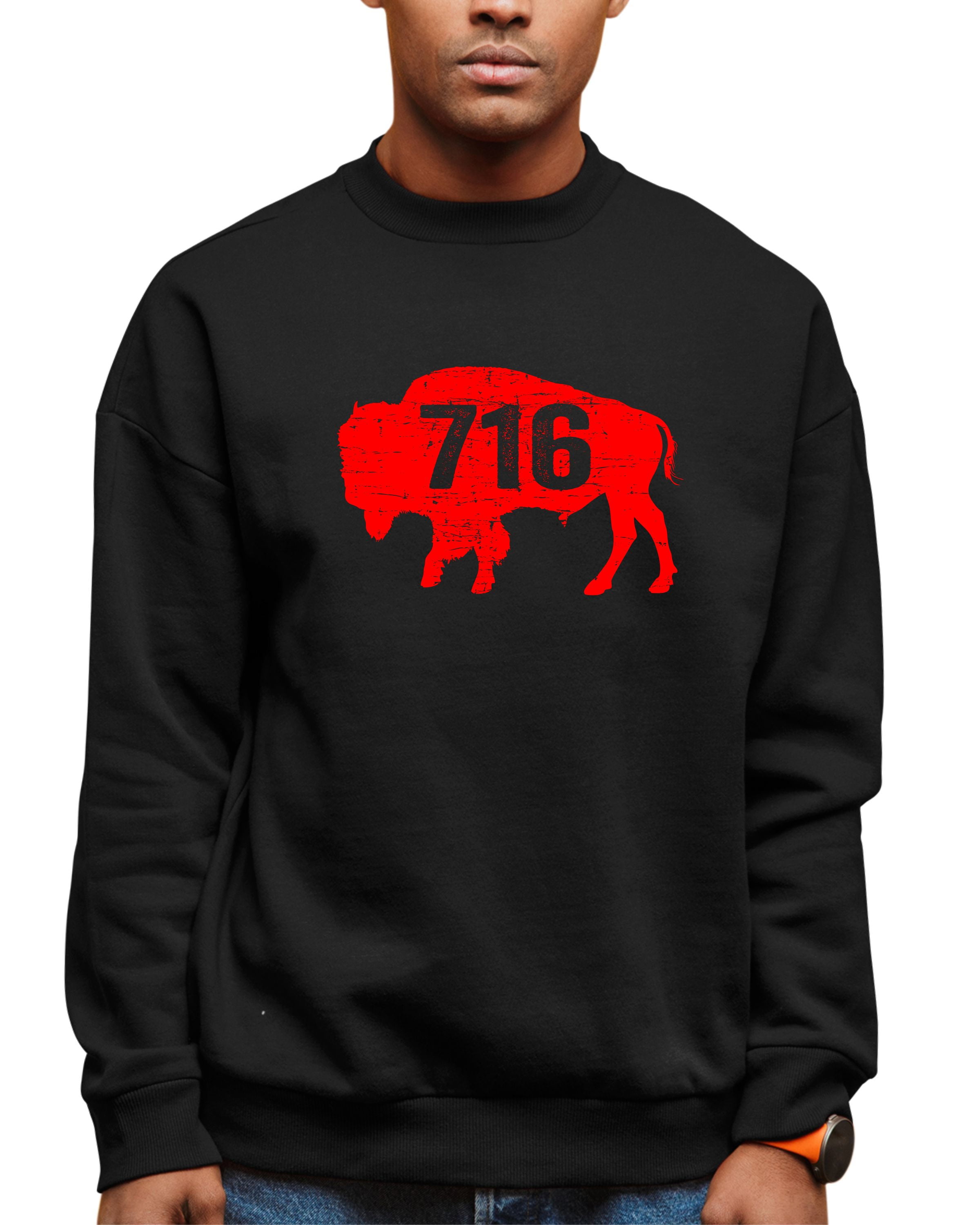 Go All Out 716 Area Code City Of Buffalo New York Pride Sweatshirt ...